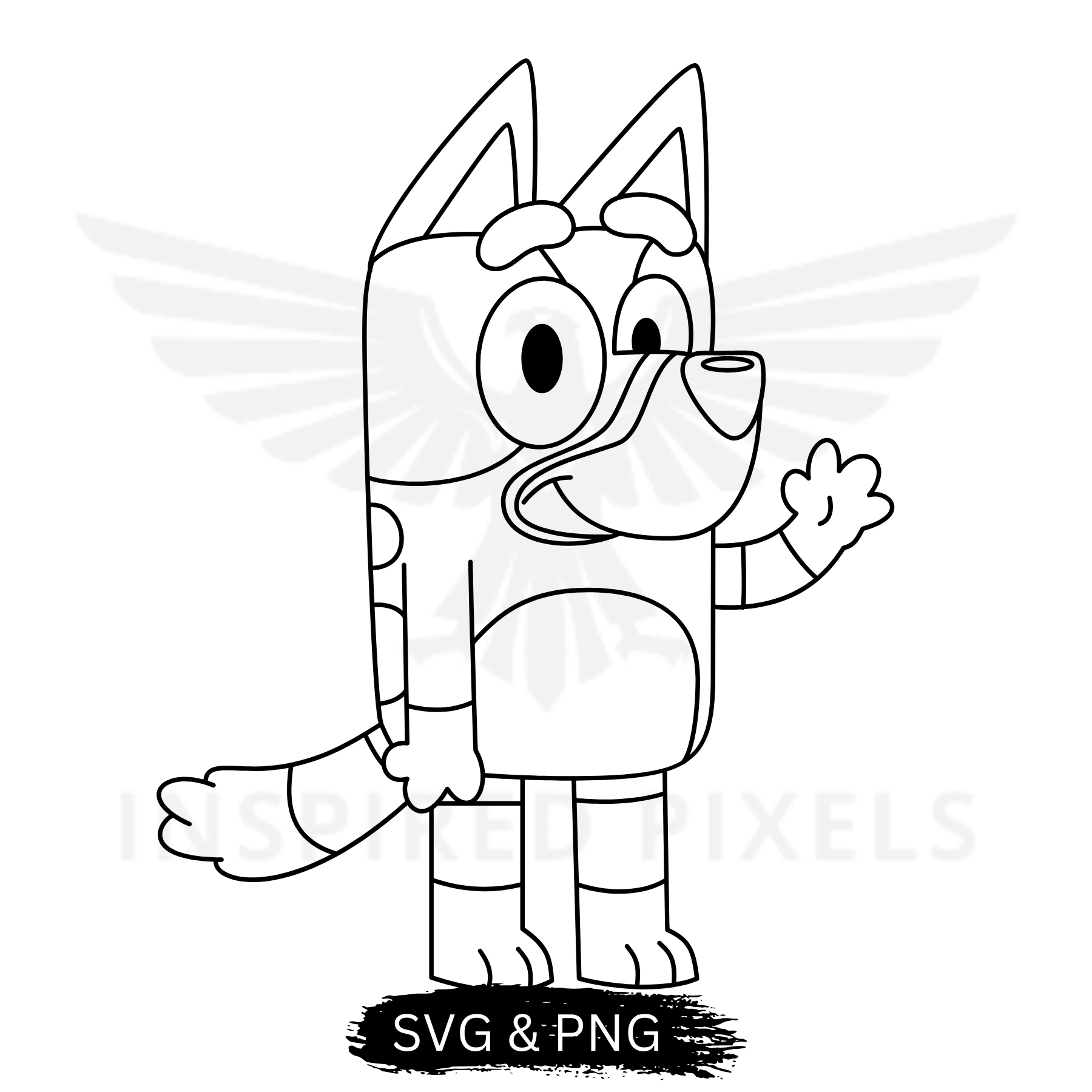 Bluey Outline SVG, Bluey Dog SVG, Bluey Bandit SVG, Bluey SV | Inspire ...