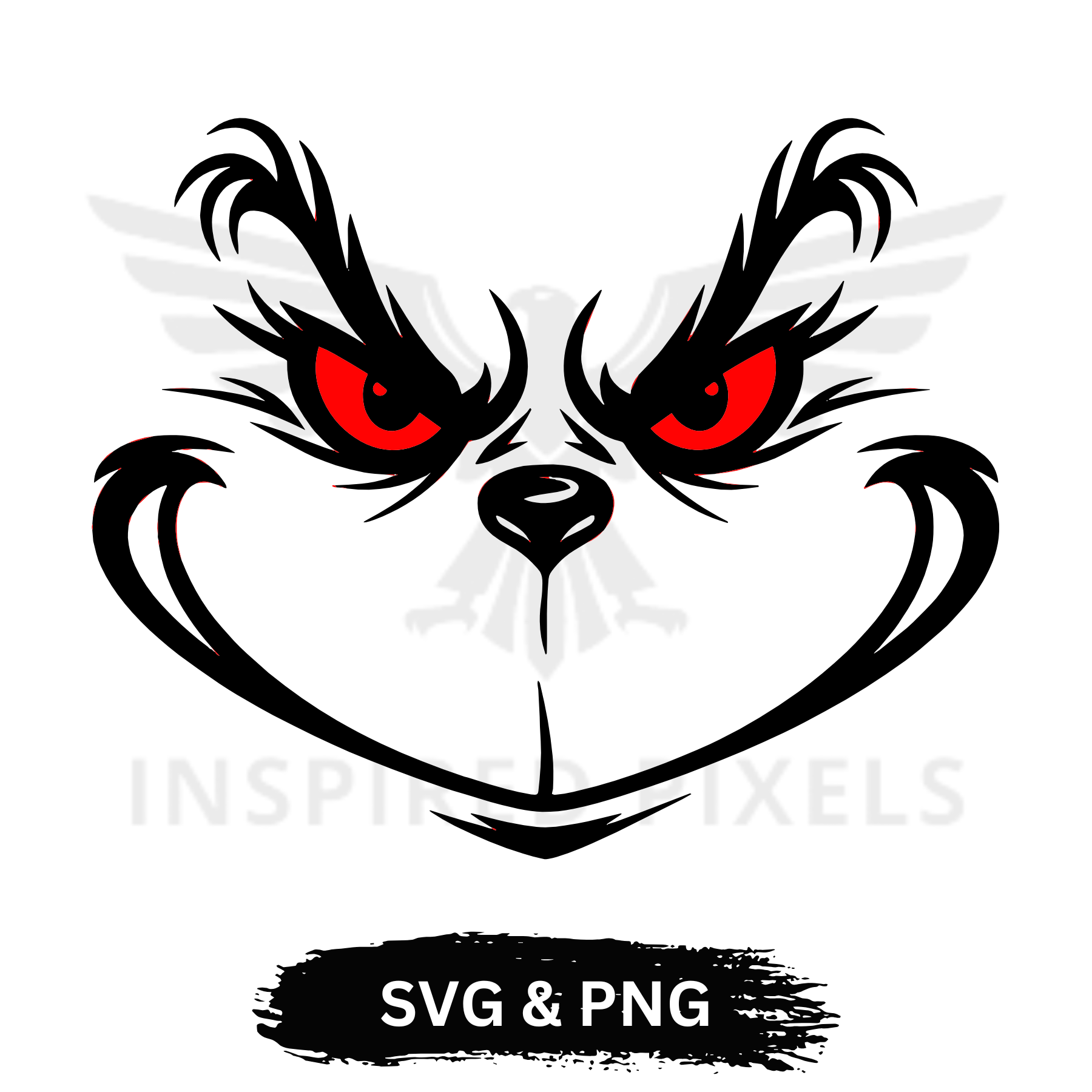 Grinch Face SVG, Grinch Face PNG,Grinch Face Red Eye, Grinch | Inspire ...