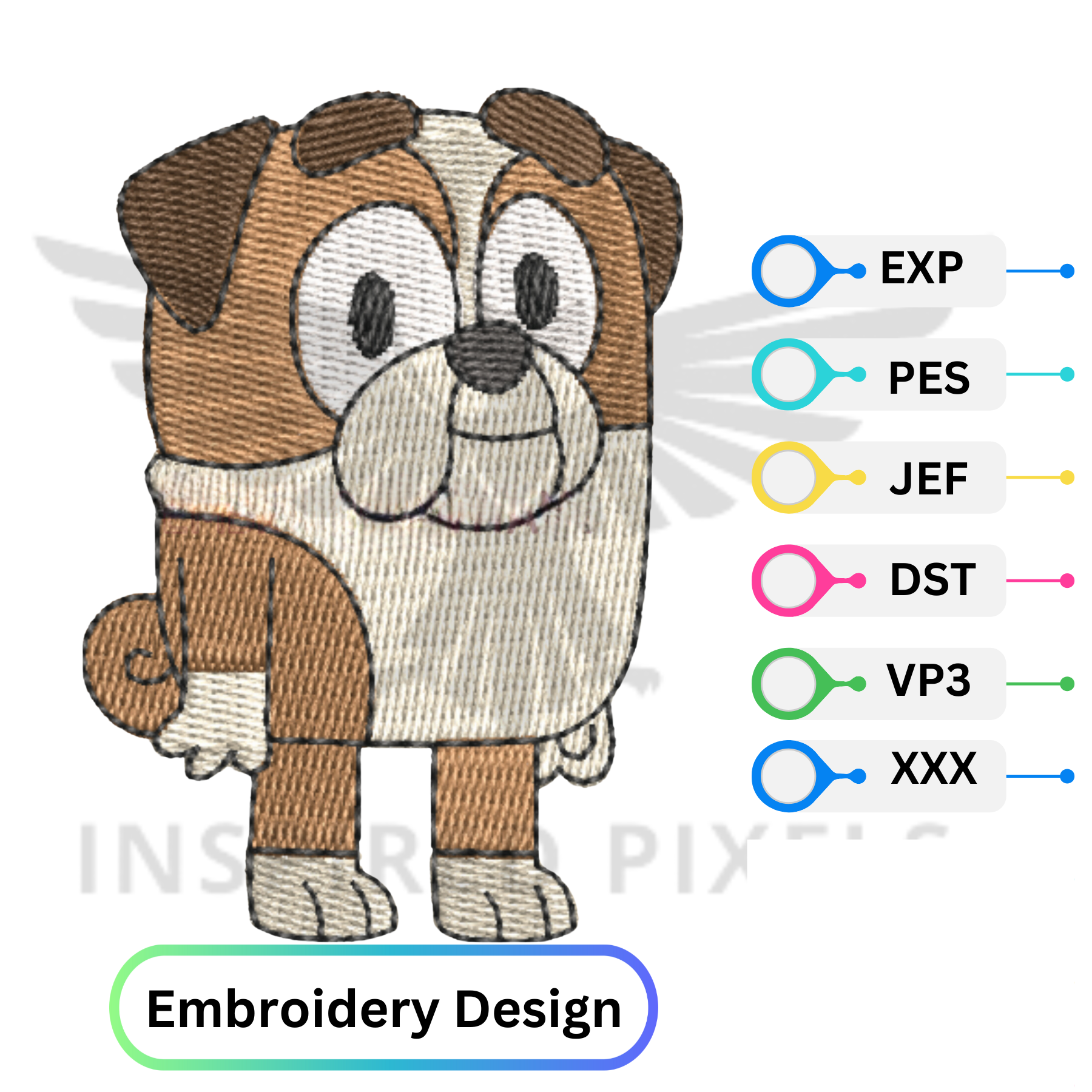 Winton Dad Bluey Embroidery, bluey embroidery designs, bluey | Inspire ...