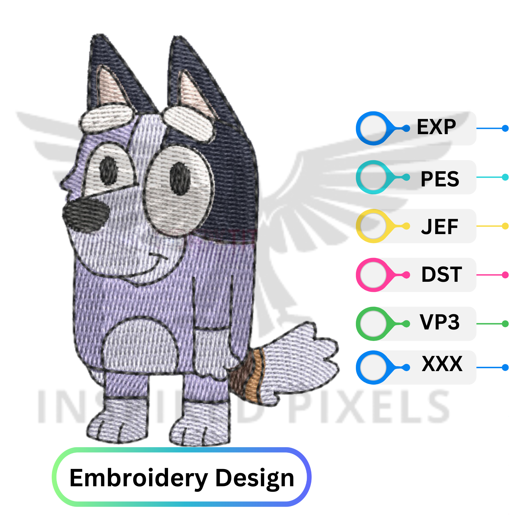 Socks Heeler Bluey embroidery designs, bluey embroidery file | Inspire ...