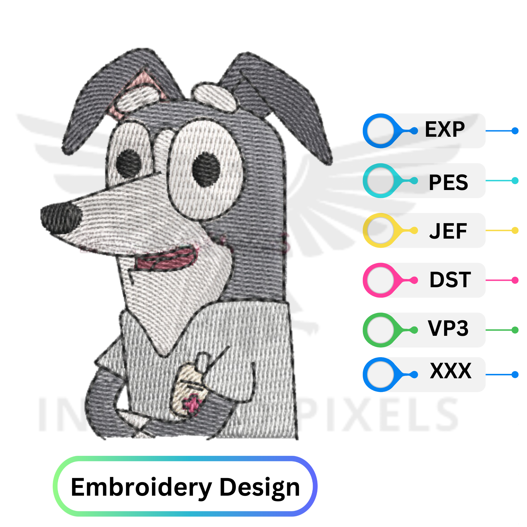 Nurse Bluey embroidery design, bluey embroidery file, bluey | Inspire ...