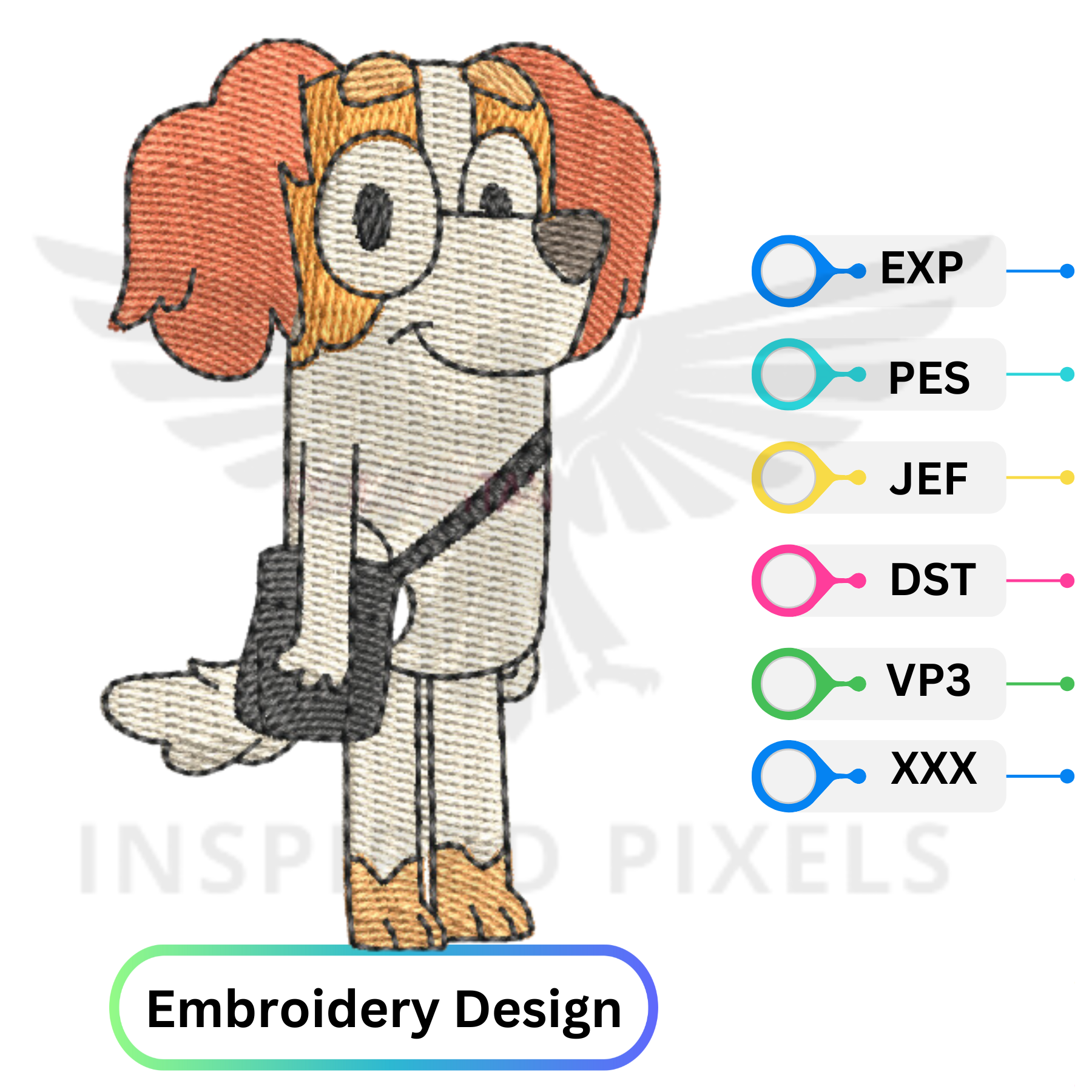 Mia Bluey embroidery design, bluey embroidery file, bluey em | Inspire ...