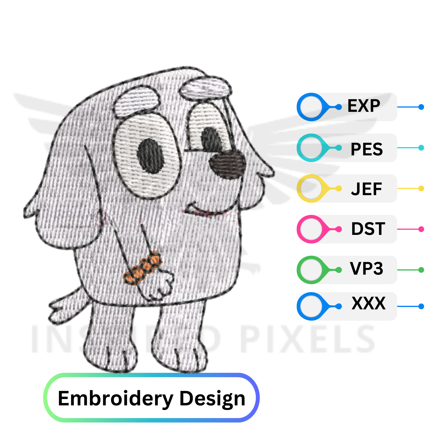 Lila's Brother Bluey embroidery design, bluey embroidery fil | Inspire ...