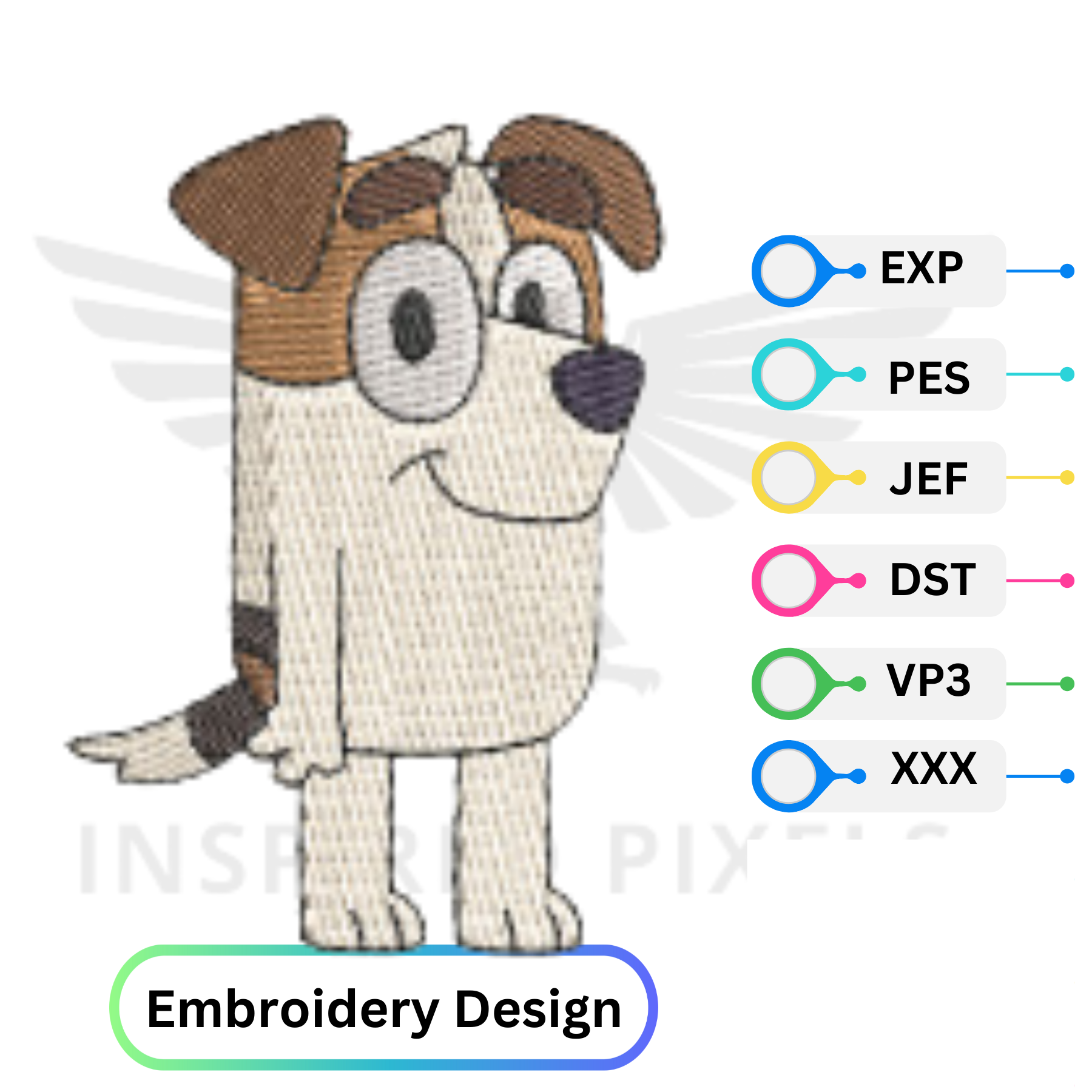 Jack Bluey embroidery design, bluey embroidery file,bluey em | Inspire ...