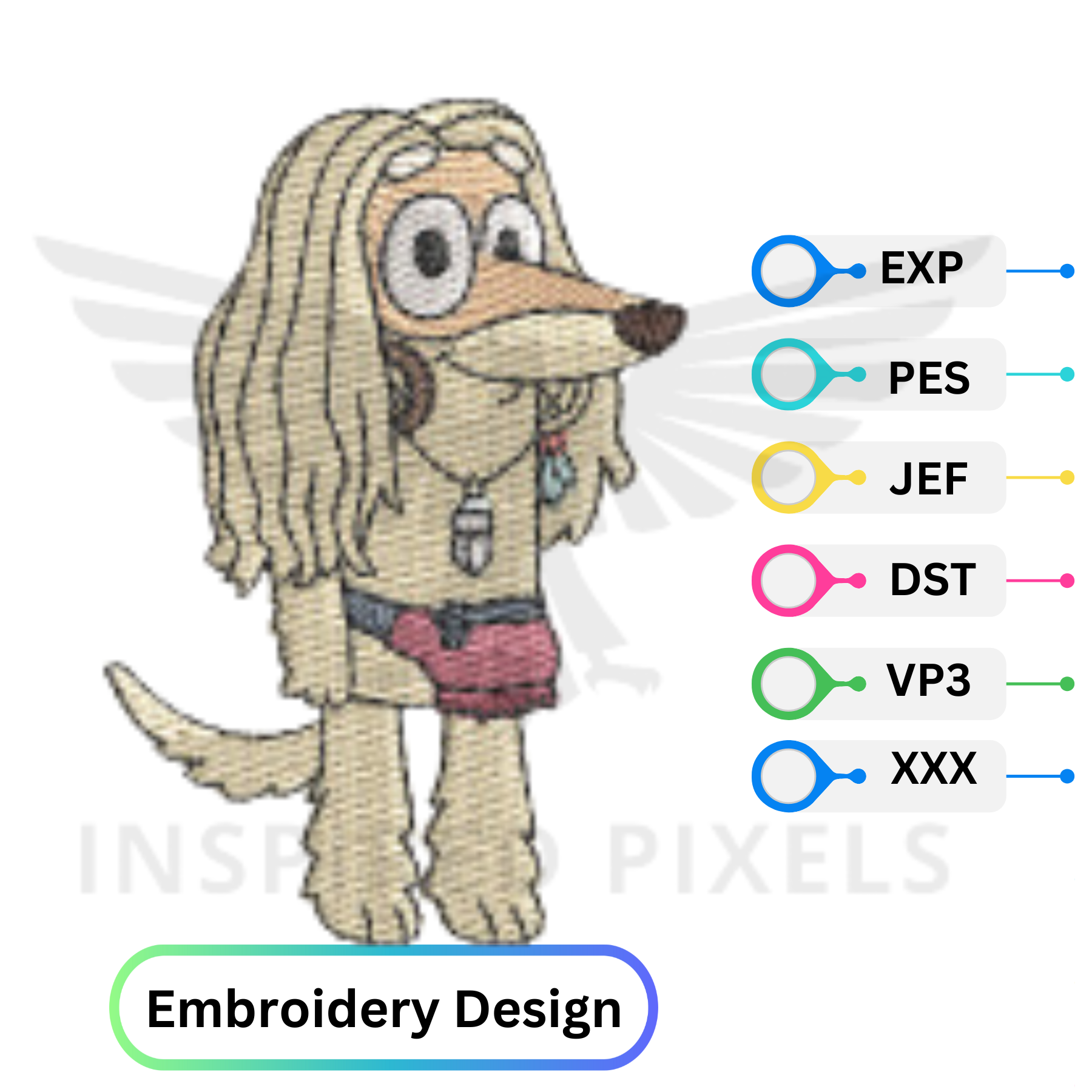 Indy's Mum Bluey embroidery design, bluey embroidery file,bl | Inspire ...