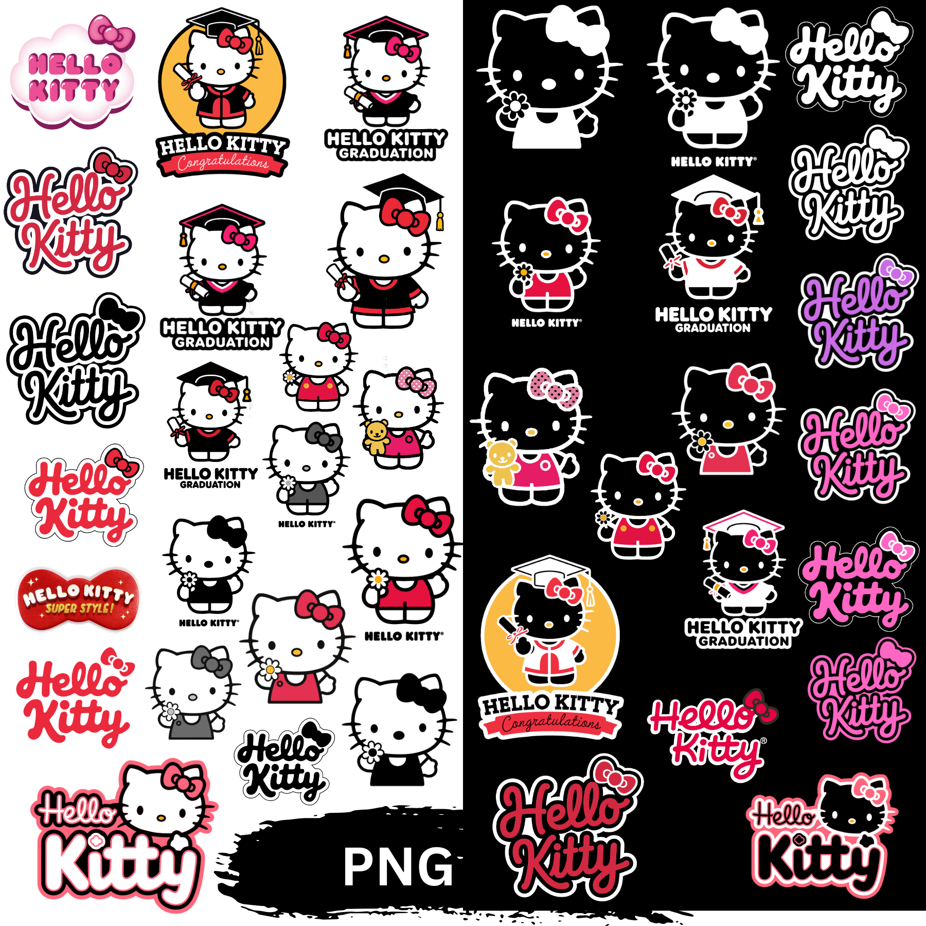 Hello Kitty PNG Bundle, Hello kitty Bundle, Hello Kitty PNG | Inspire ...