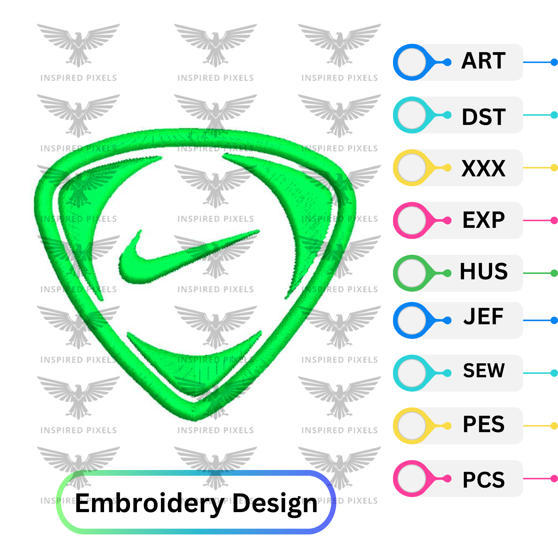 Nike Embroidery Design,Nike Embroidery Design File,5,Stitch | Inspire ...