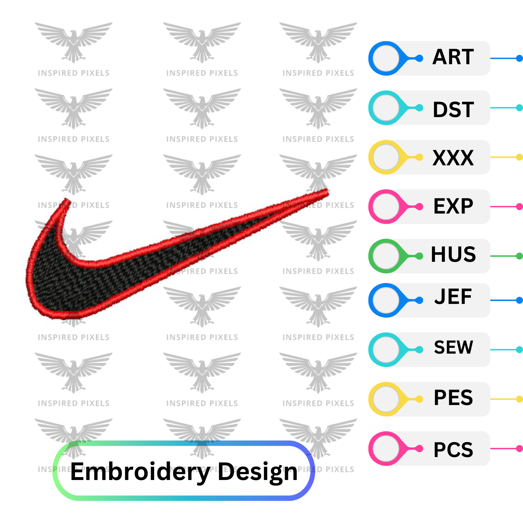 Nike Embroidery Design,Nike Embroidery Design File,8,Stitch | Inspire ...