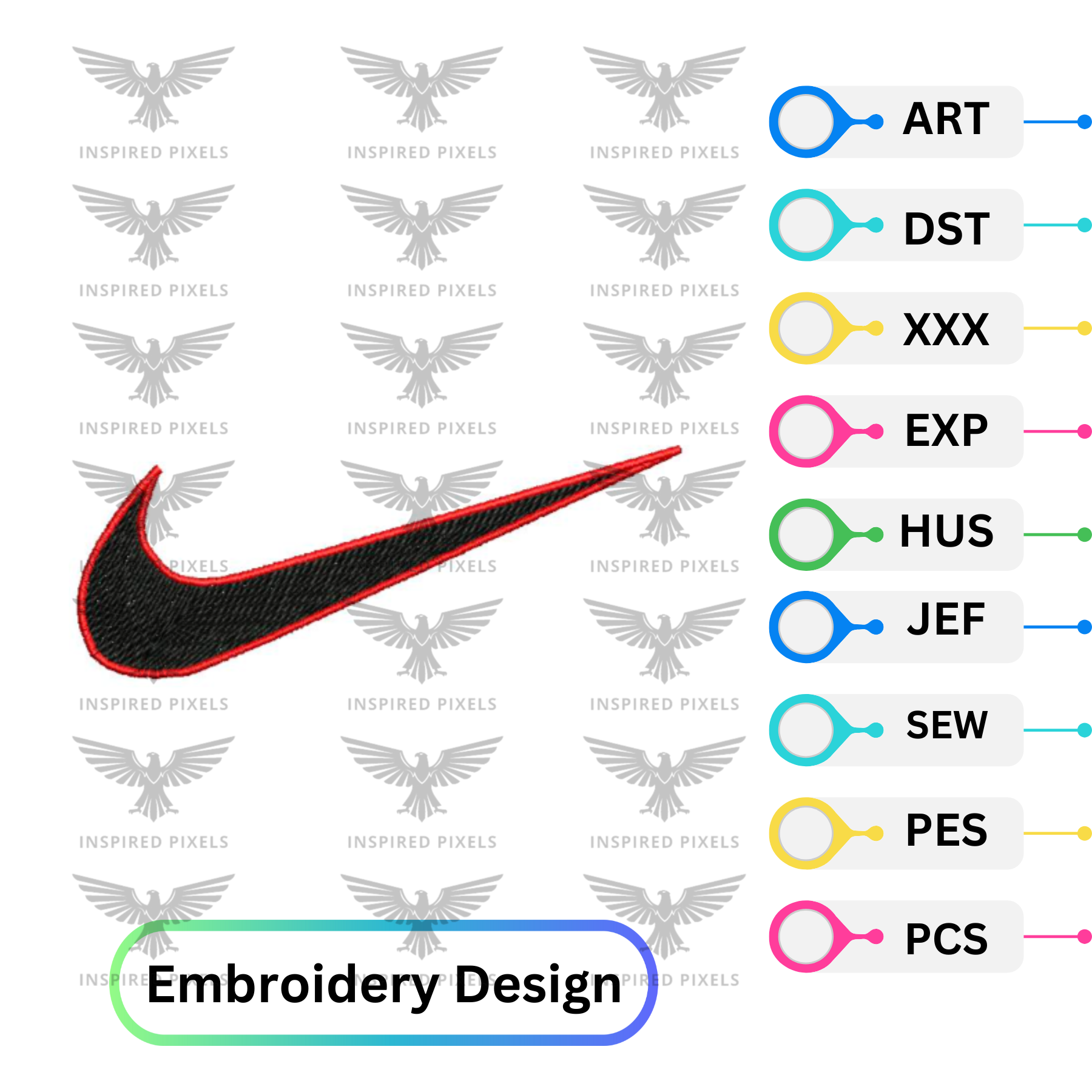 Nike Embroidery Design,Nike Embroidery Design File,10,Stitch | Inspire ...
