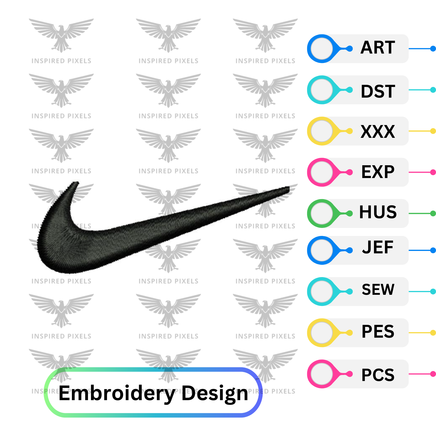 Nike Embroidery Design,Nike Embroidery Design File,11,Stitch | Inspire ...