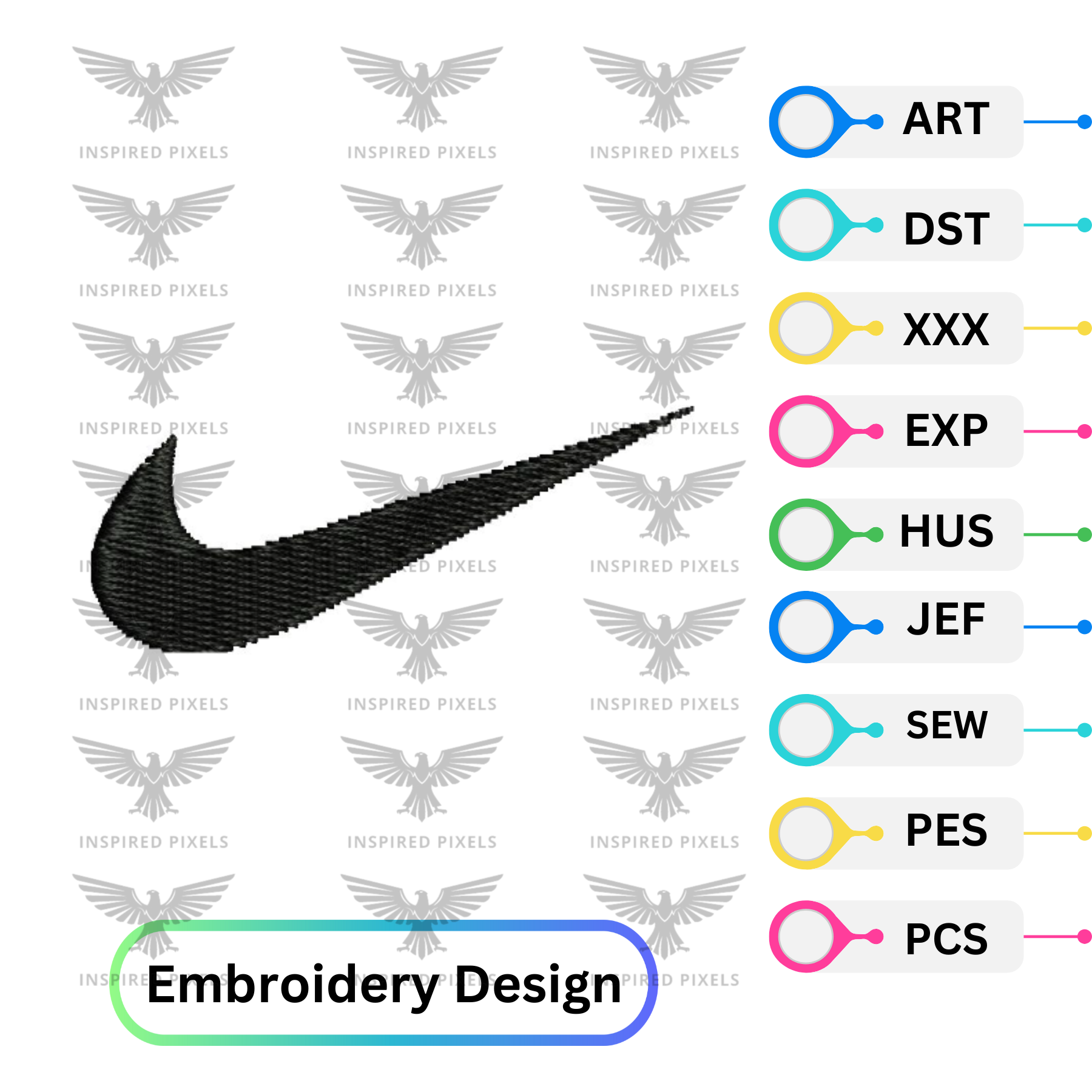 Nike Embroidery Design,Nike Embroidery Design File,12,Stitch | Inspire ...