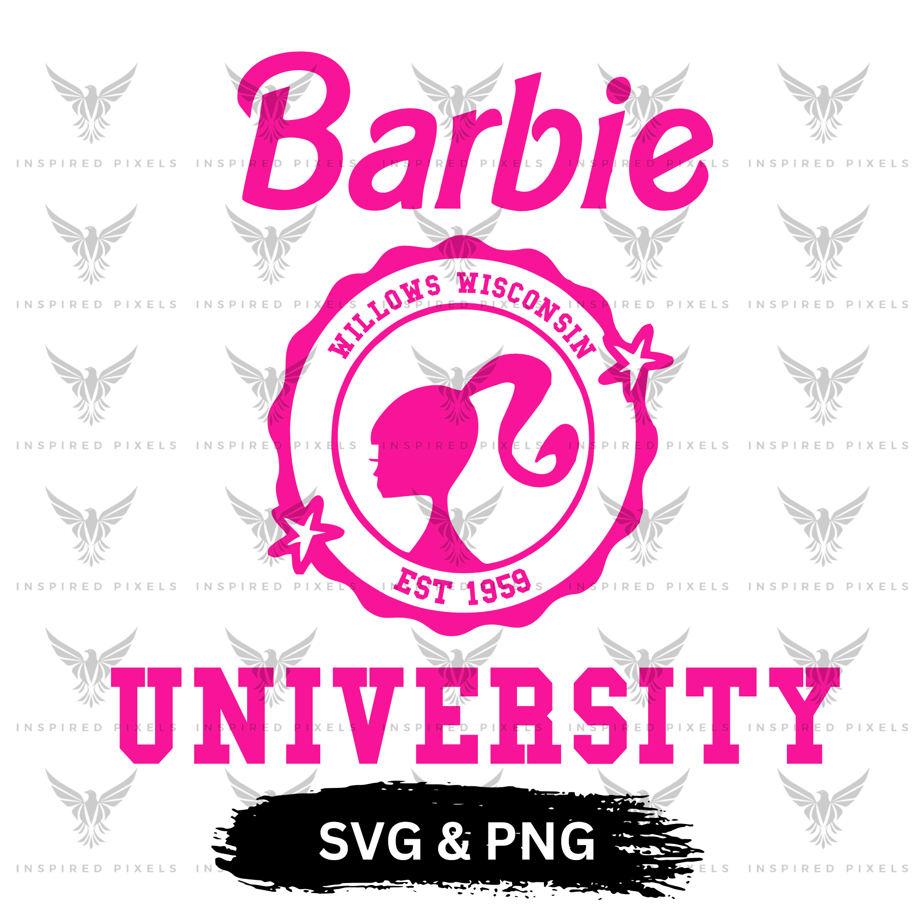 Barbie University svg, Barbie University png,barbie png, bar | Inspire ...