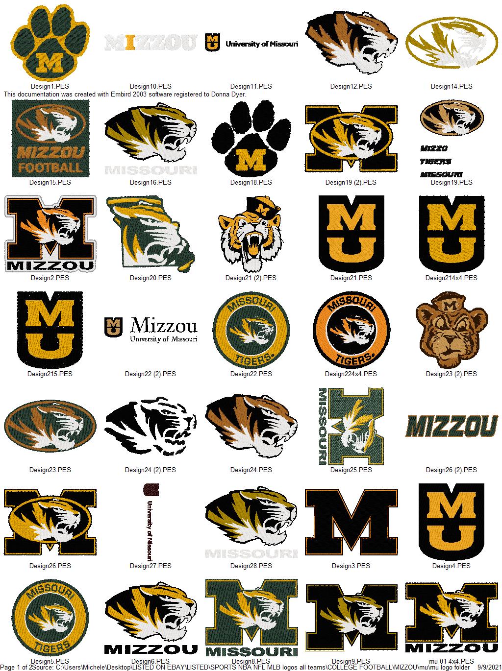 COLLEGE SPORTS MIZZOU TIGERS UNIVERSITY OF MISSOURI LOGO'S E | Inspire ...