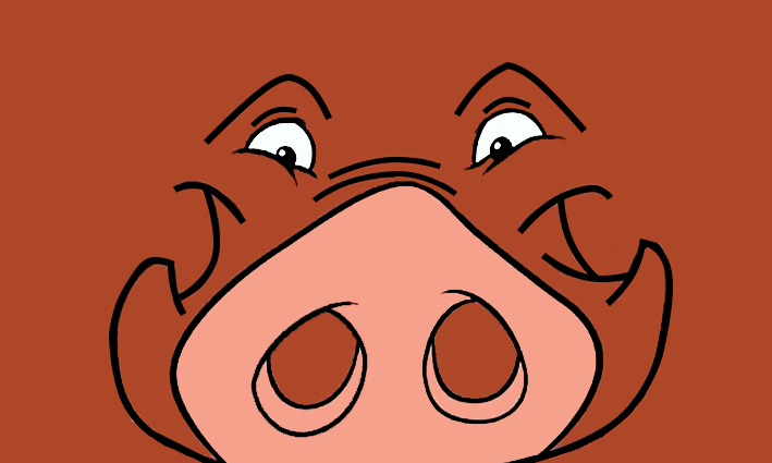 Lion King Face Ebroidery - Pumbaa | Inspire Uplift