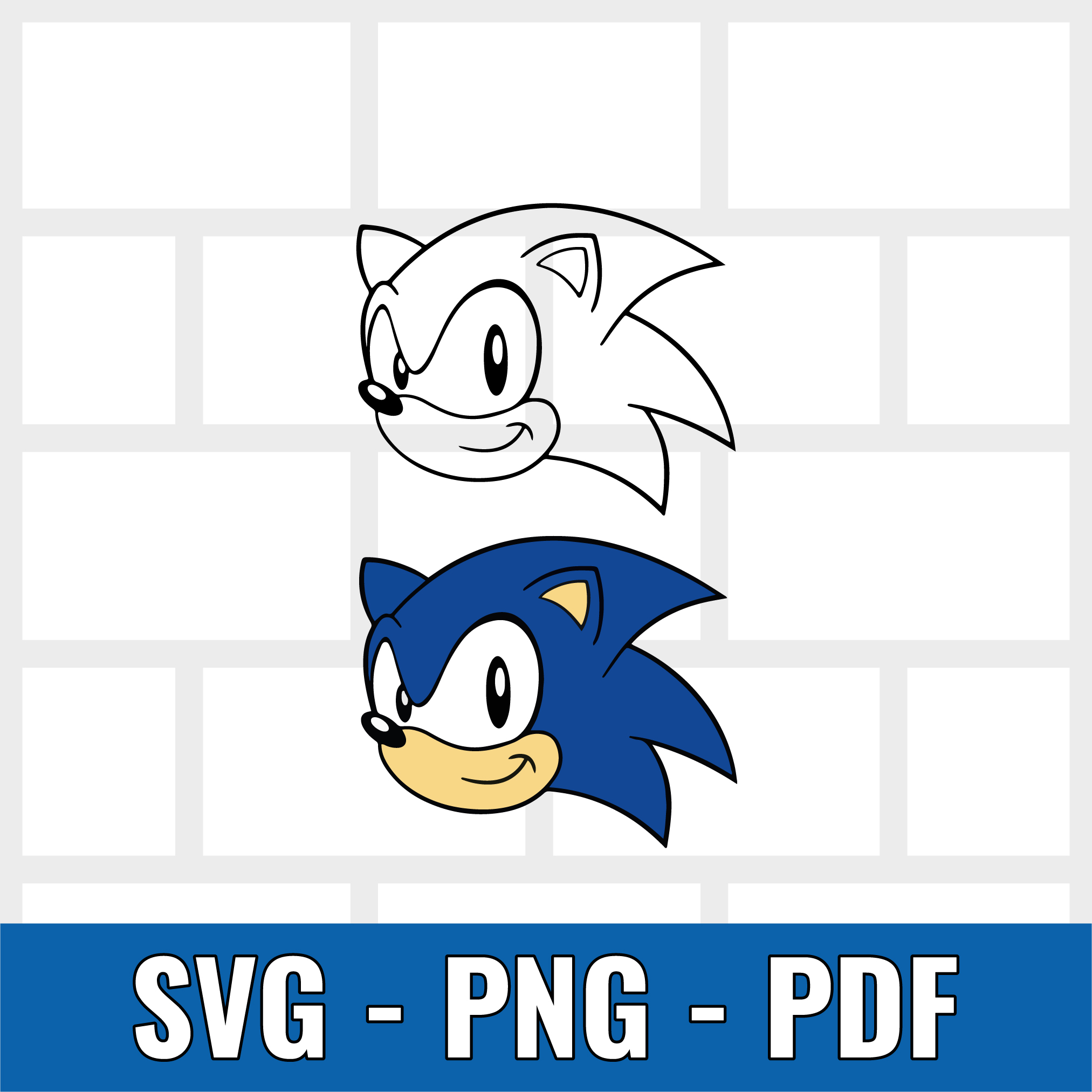 Sonic the Hedgehog SVG Head Mascot SVG Bundle Sonic SVG shad | Inspire ...