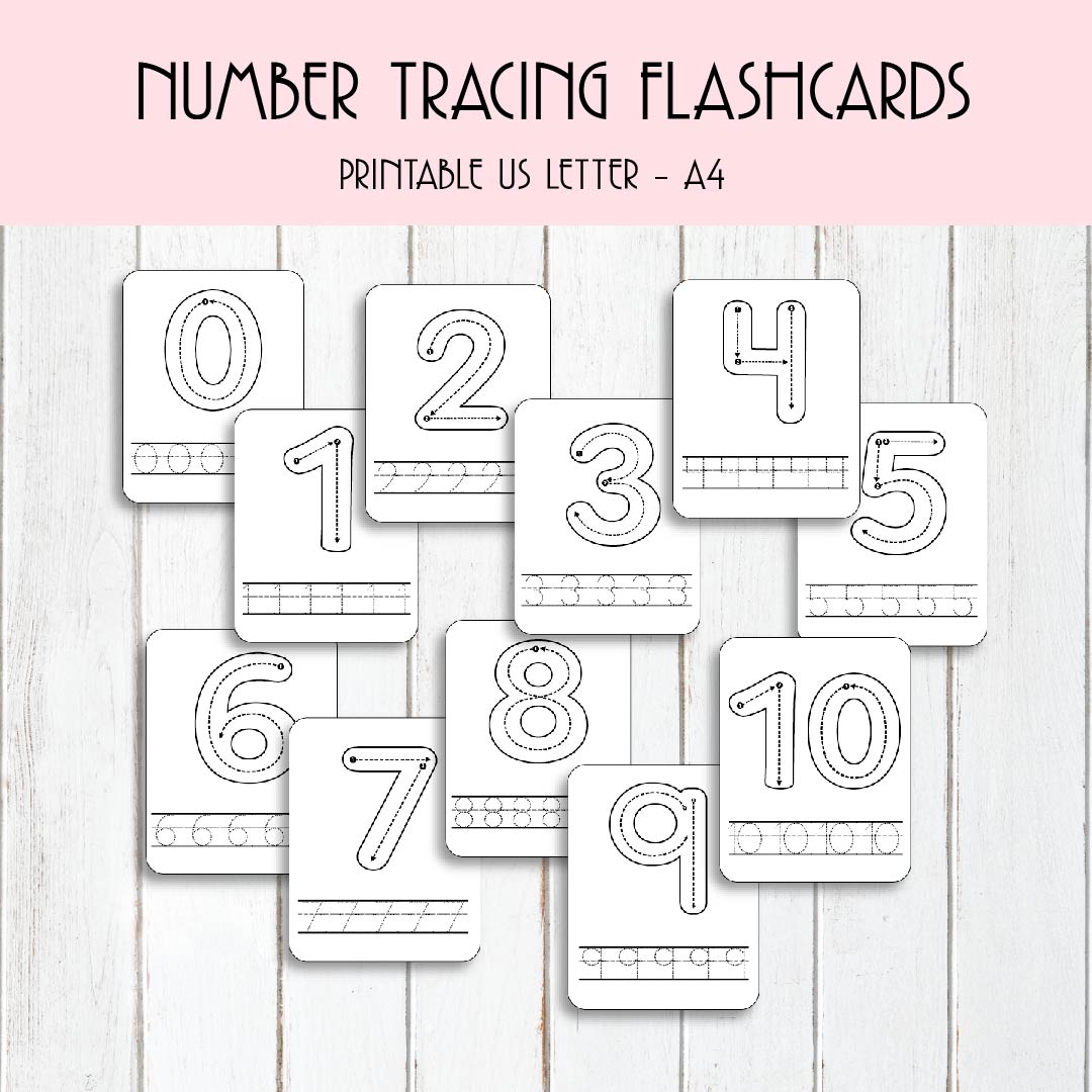 Number 0 to 10 flashcards, Tracing cards, math and fine moto | Inspire ...