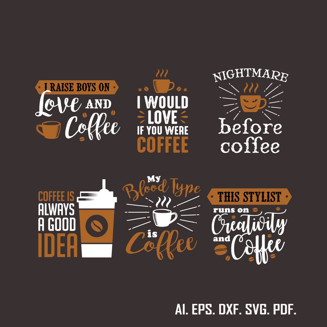 Coffee SVG Bundle, Funny Coffee SVG, Coffee Quote Svg, Caffe | Inspire ...