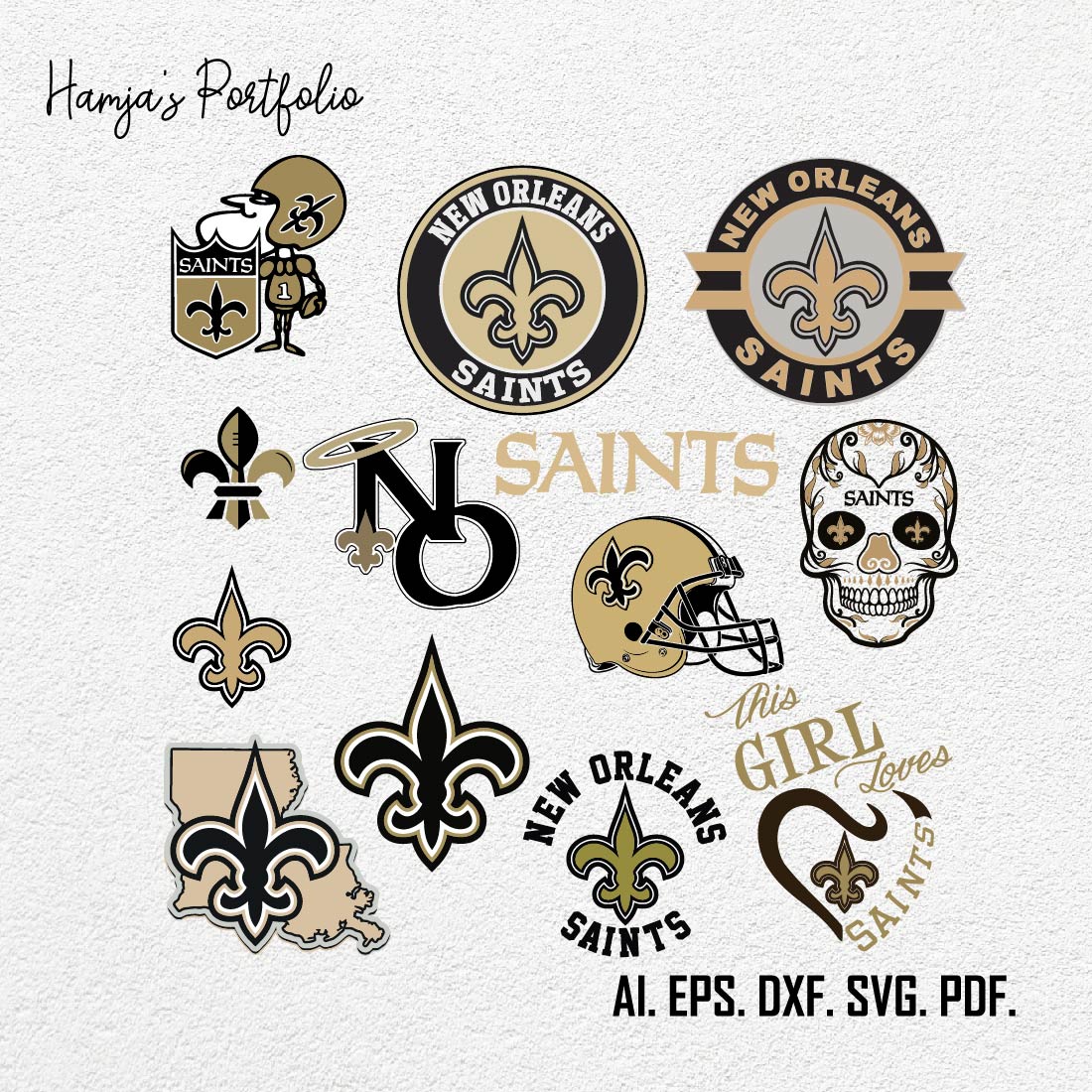 New Orleans Saints Logo SVG Vector Design | Inspire Uplift
