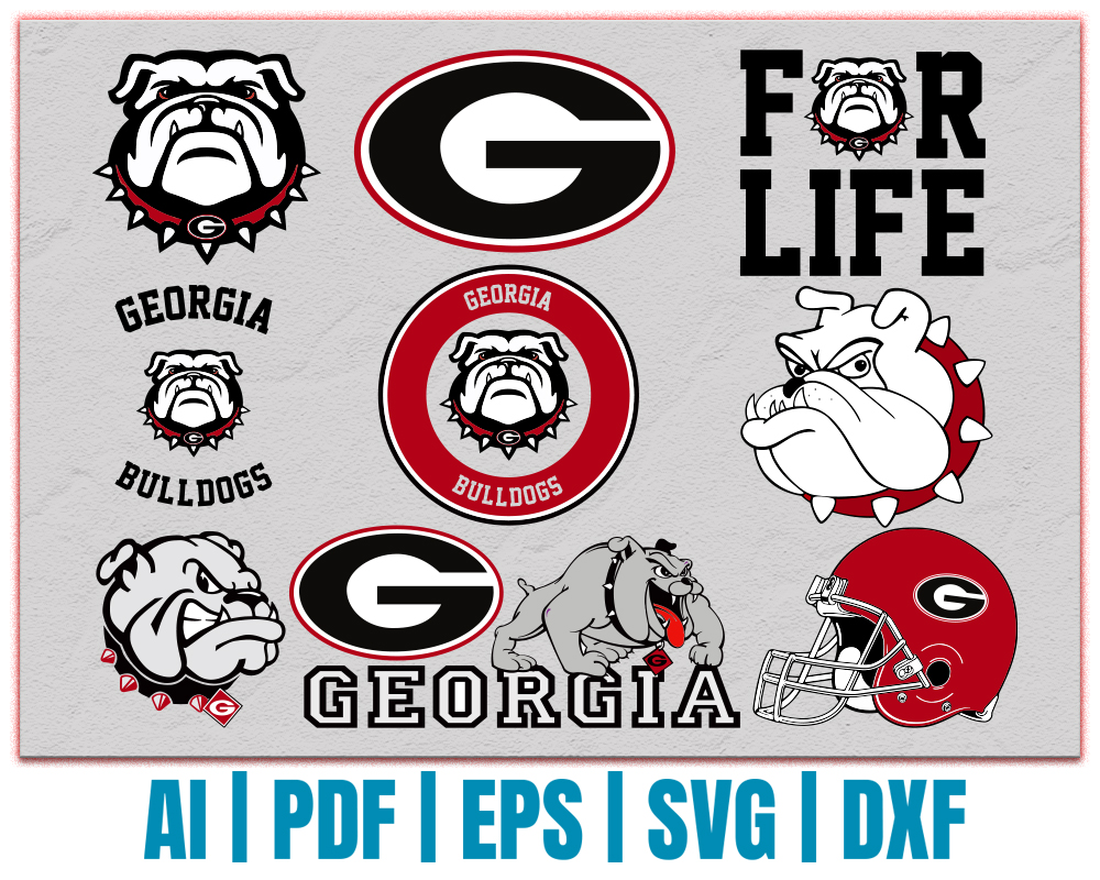 Georgia Bulldogs Logo SVG Set | Inspire Uplift