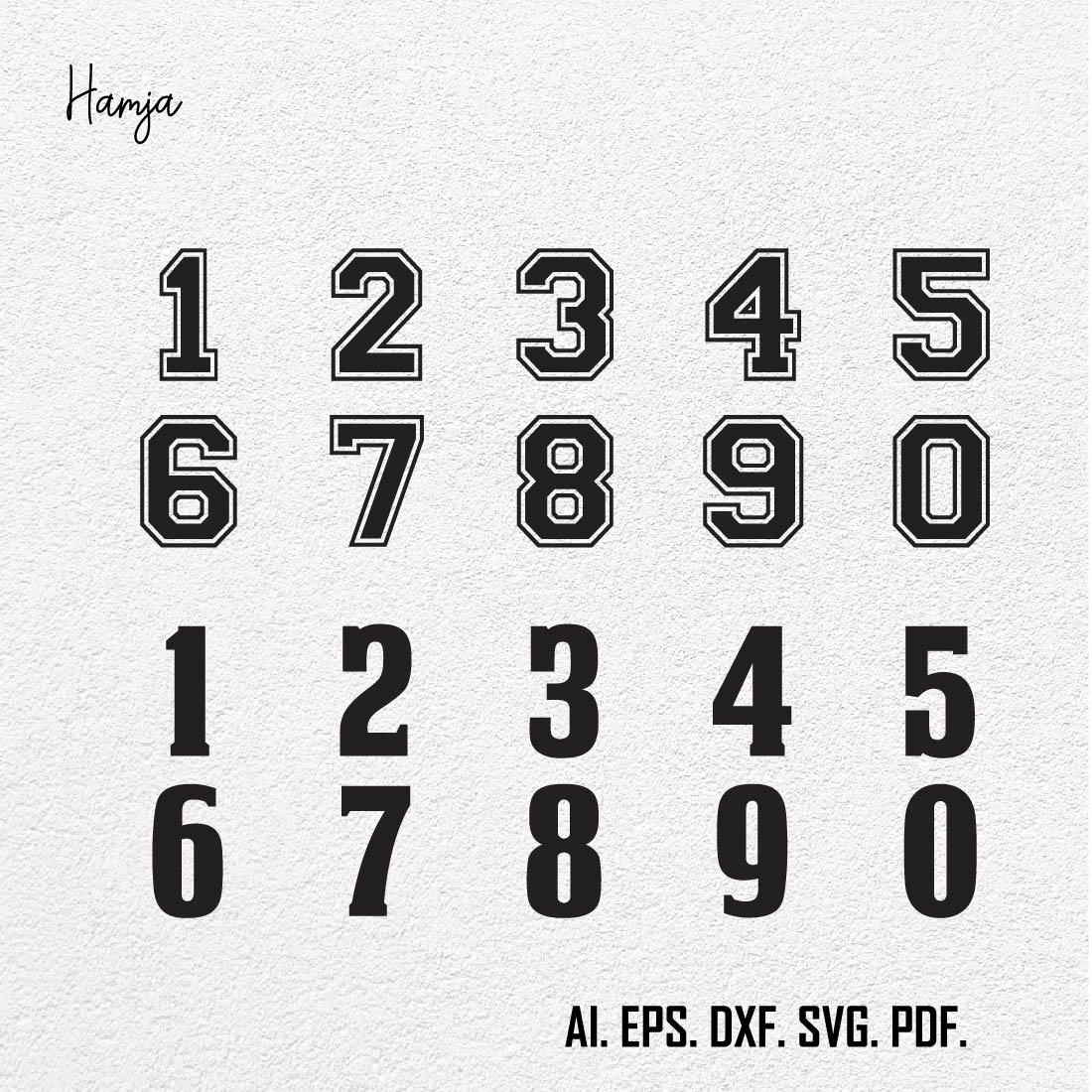 Jersey Numbers Svg | Inspire Uplift