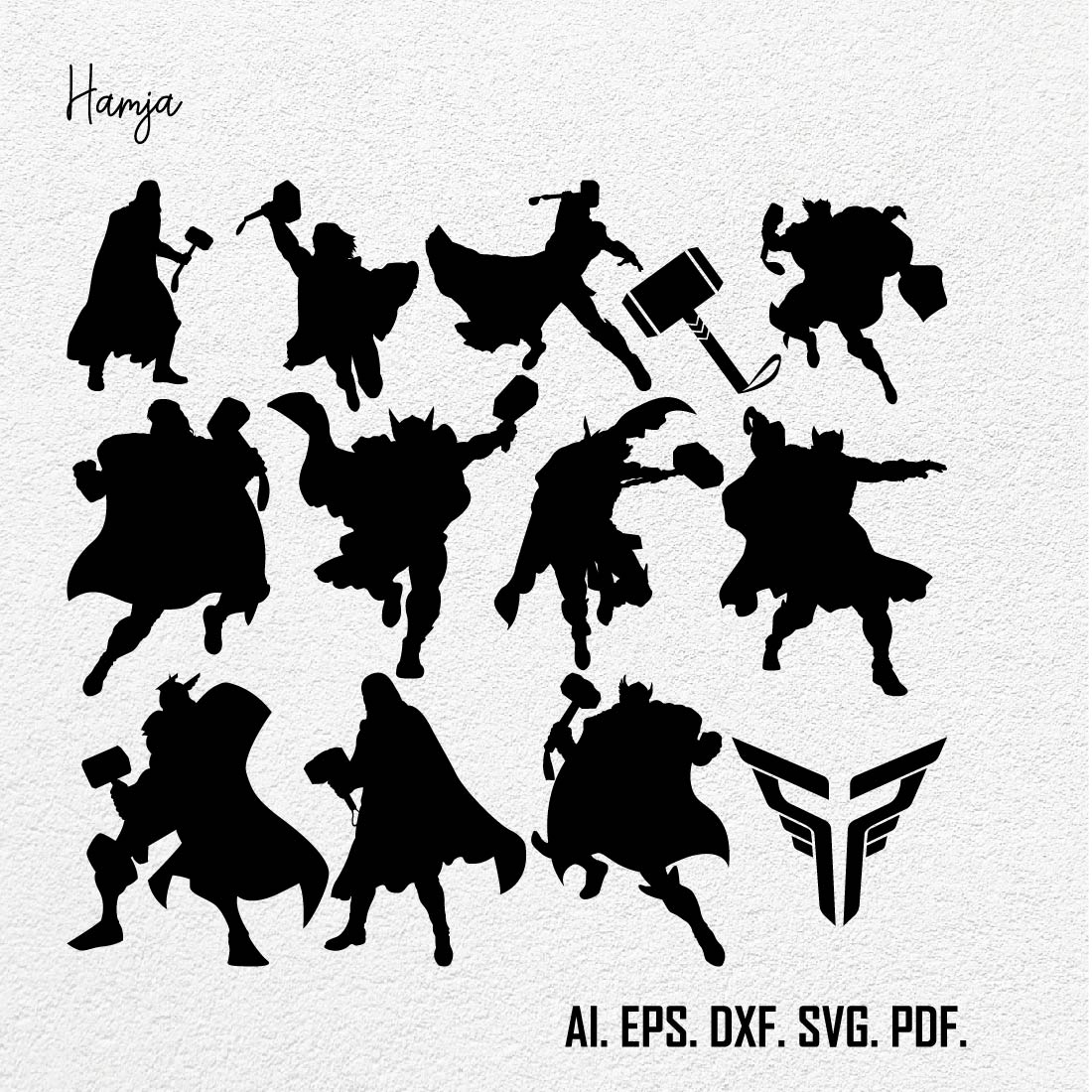 Thor svg logo bundle, Thor bundle svg, png, dxf, svg files f | Inspire ...