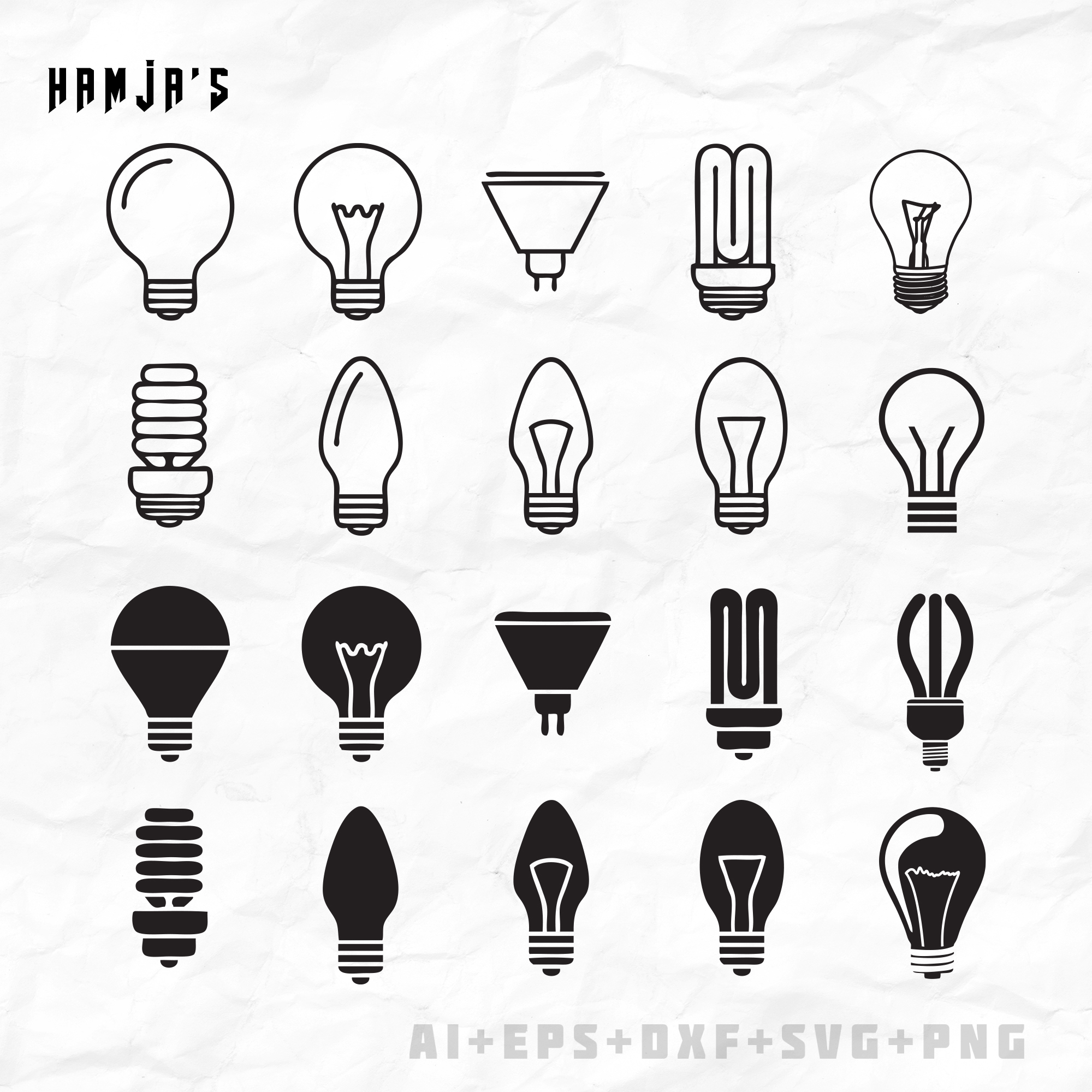 Light Bulb SVG Bundle, Light Bulb PNG Bundle, Light Bulbs Sv | Inspire ...