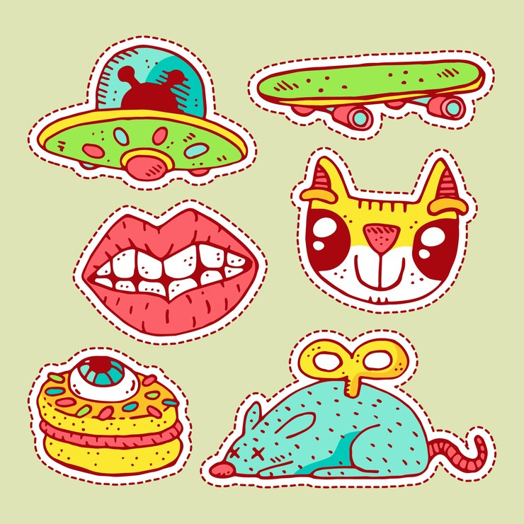 Modern pack of hand drawn stickers | Inspire Uplift