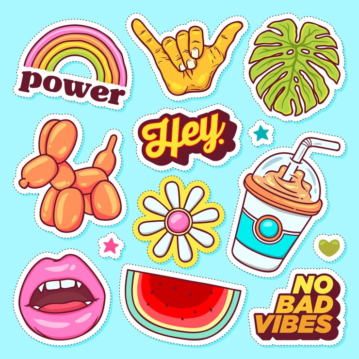 Sticker Icons Hand Drawn Doodle stickers | Inspire Uplift