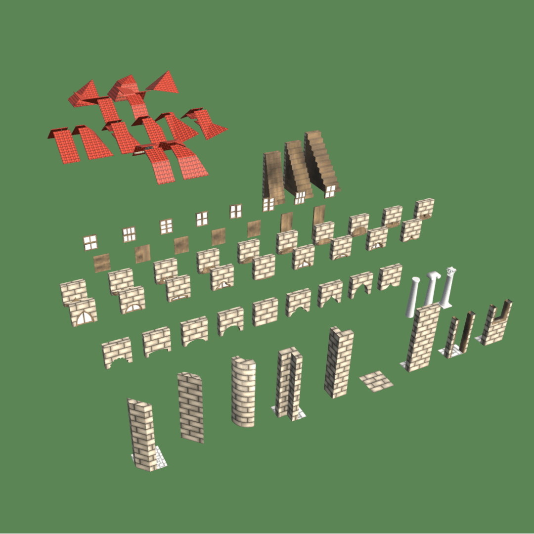 Low Poly Modular Building Kit - Versatile 3D Construction Pa | Inspire ...