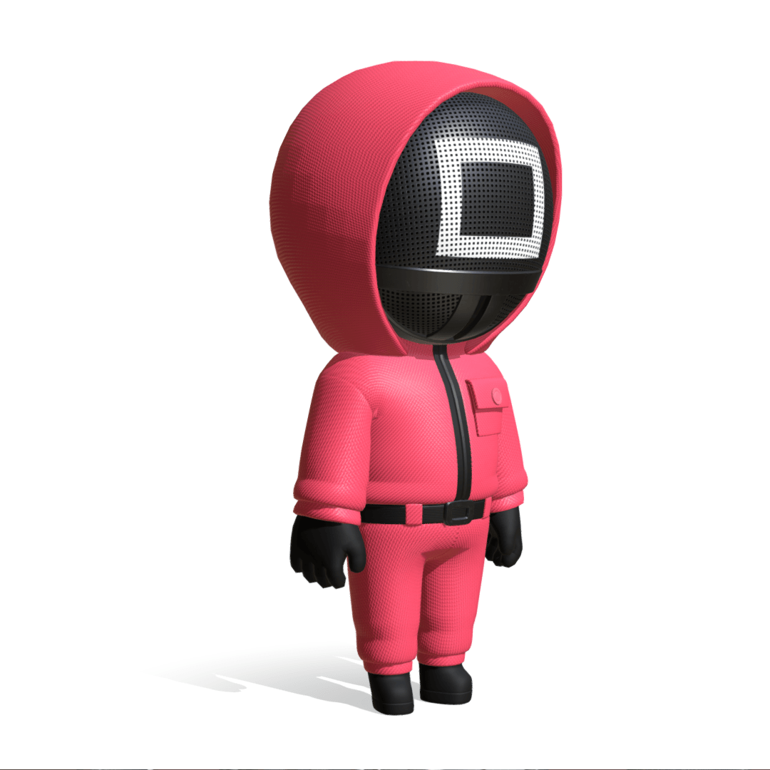 Squid Game Pink Soldier Masked Guard 3D Model | Inspire Uplift