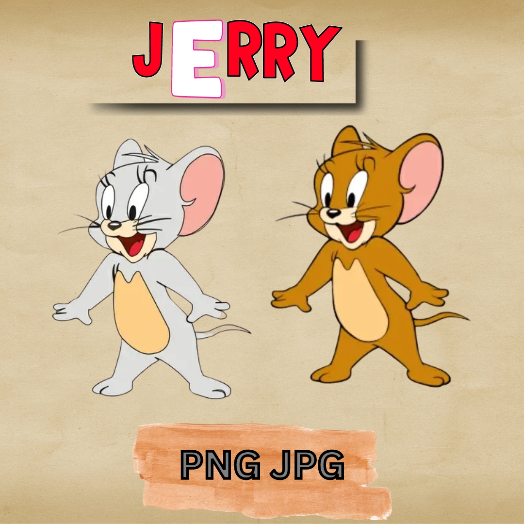 Cute Jerry PNG Clipart Cartoon Character Digital Download Pr | Inspire ...