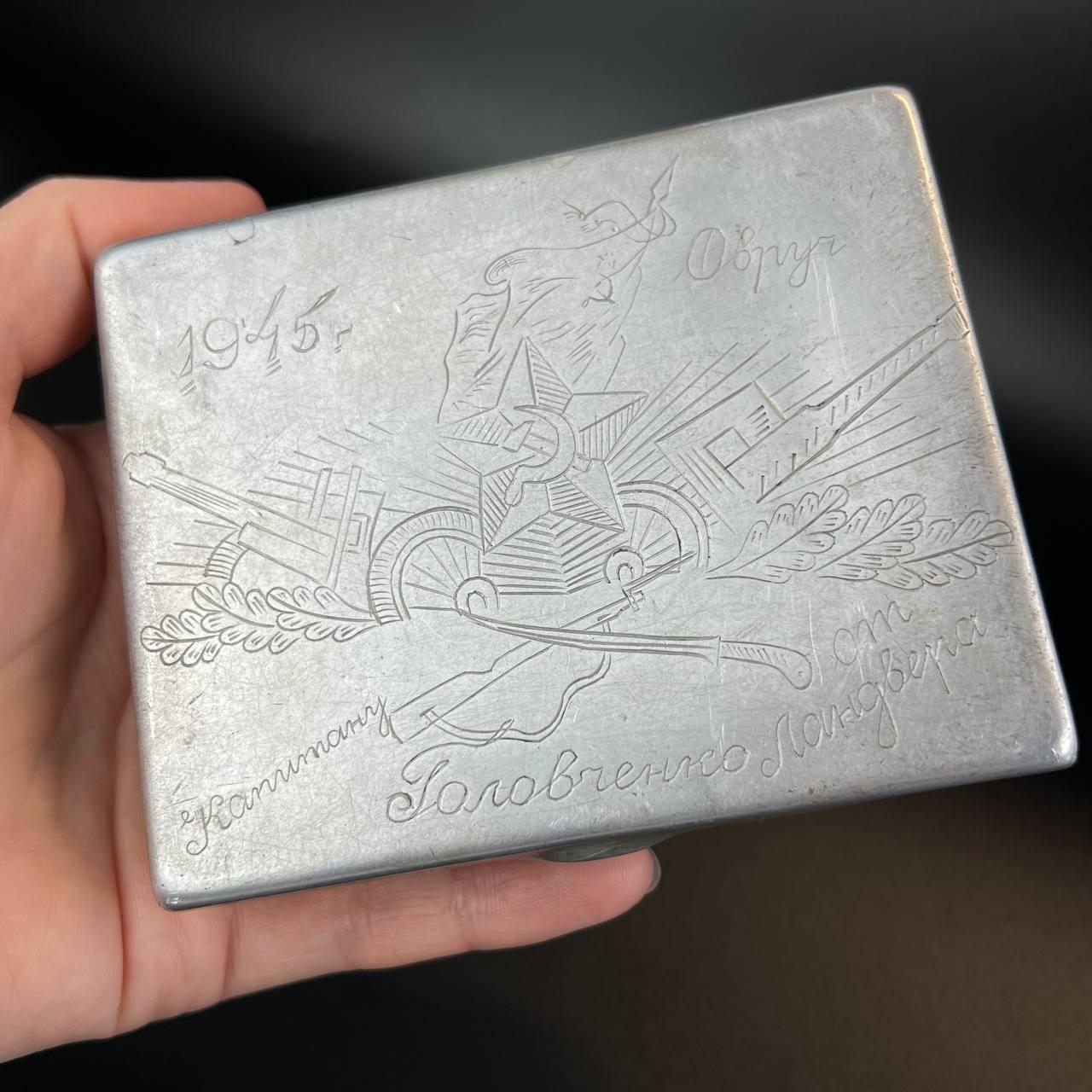 1945 Antique Soldiers Army Aluminum Cigarette Case Tobacco B | Inspire ...