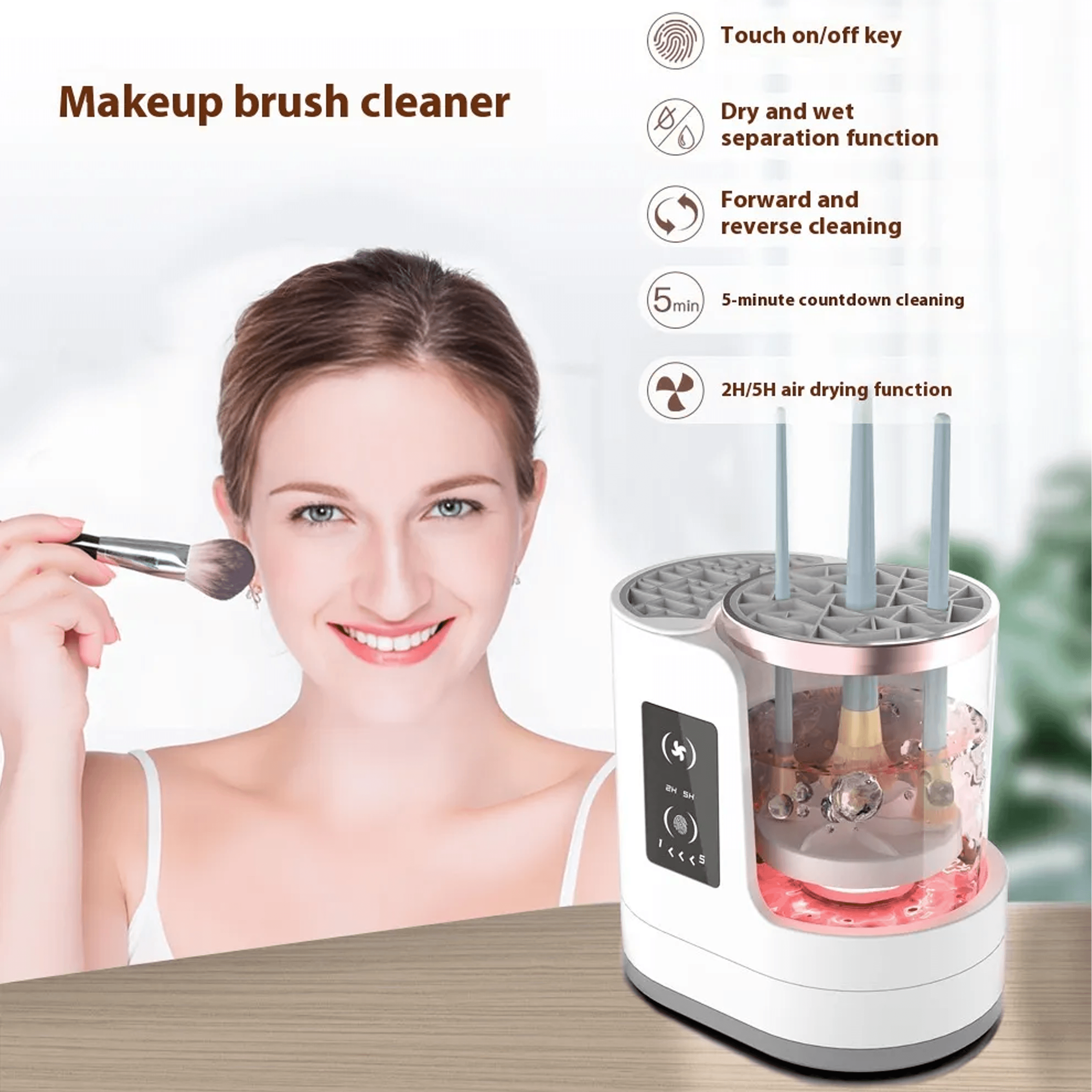 Electric Makeup Brush Cleaner Rechargeable Makeup Brushes Cl | Inspire Uplift