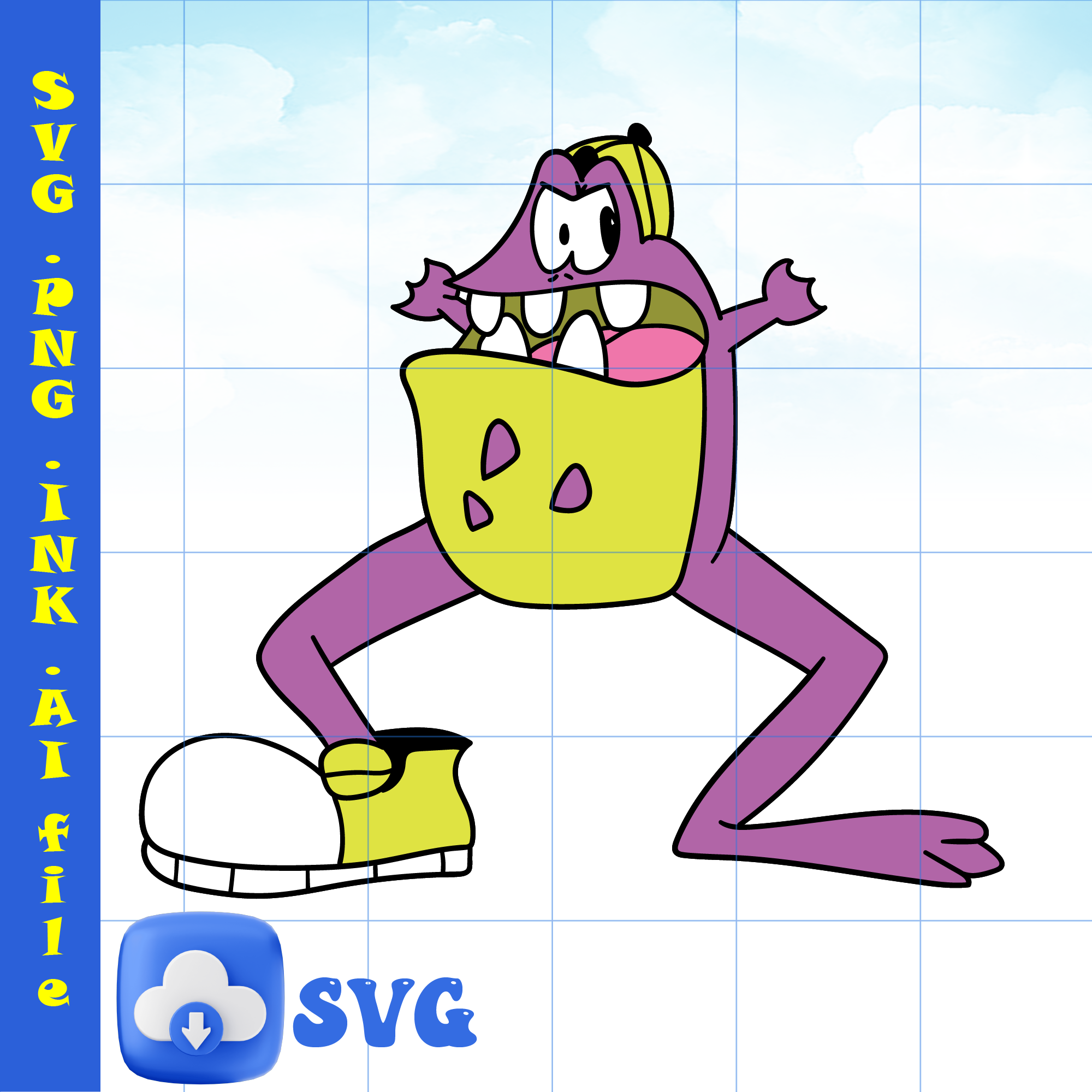 Editable Roofus Ribbit SVG, Clucky from Clucky's Logic PNG, | Inspire ...