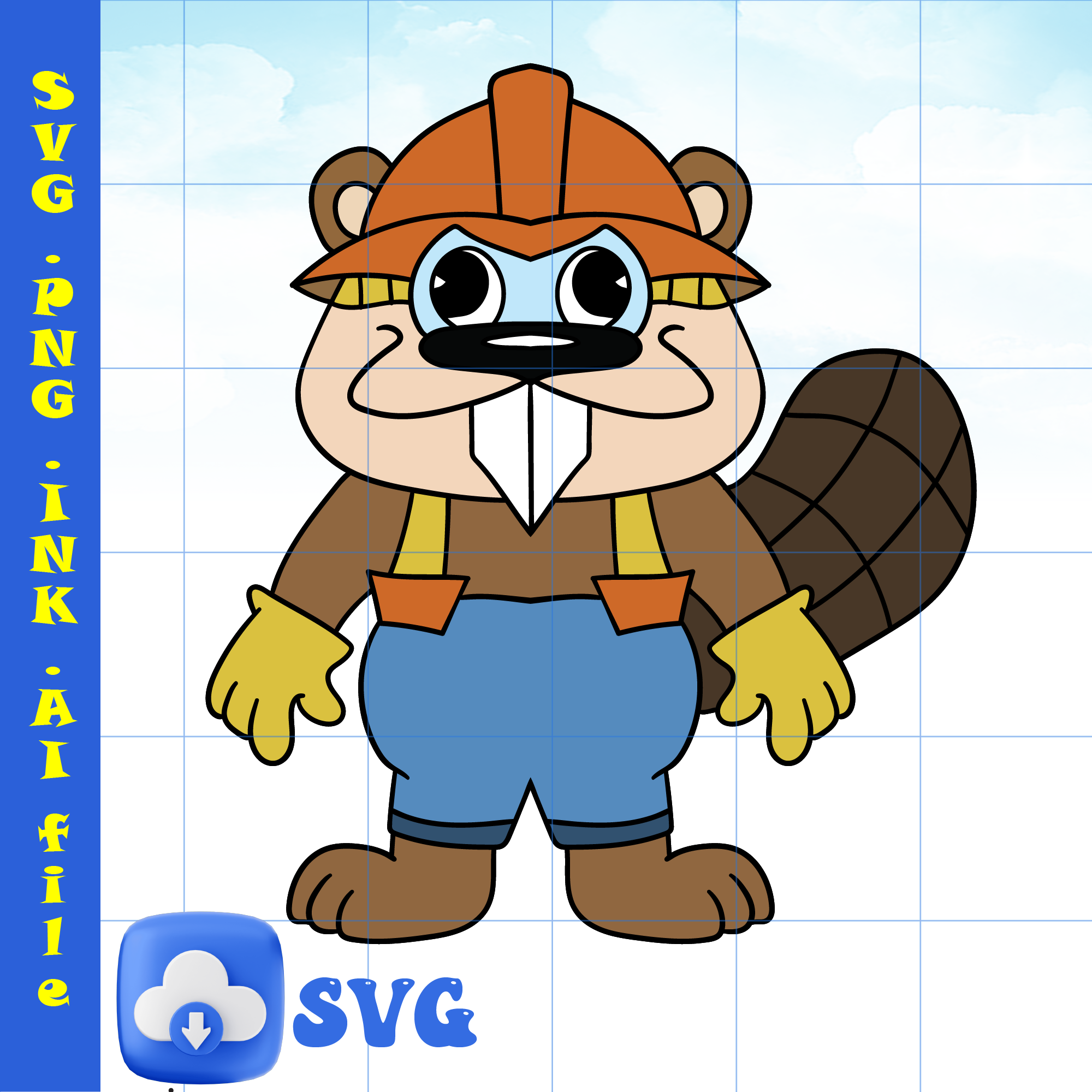 Editable Barney Beaverton SVG, PNG, Roofus Ribbit from Cluck | Inspire ...