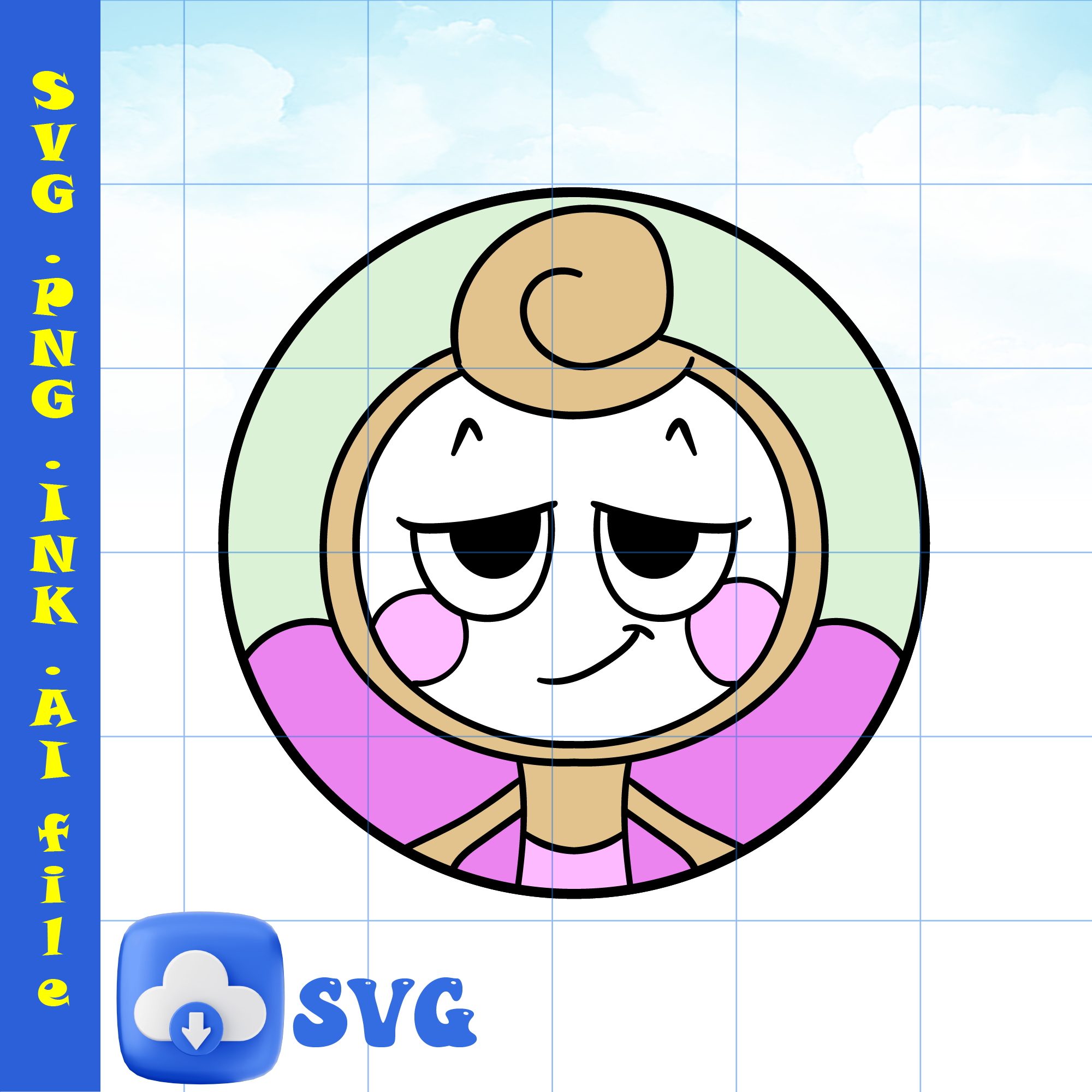 Glisten Sticker Dandy world SVG,Dandy world Png,Dandy world | Inspire ...