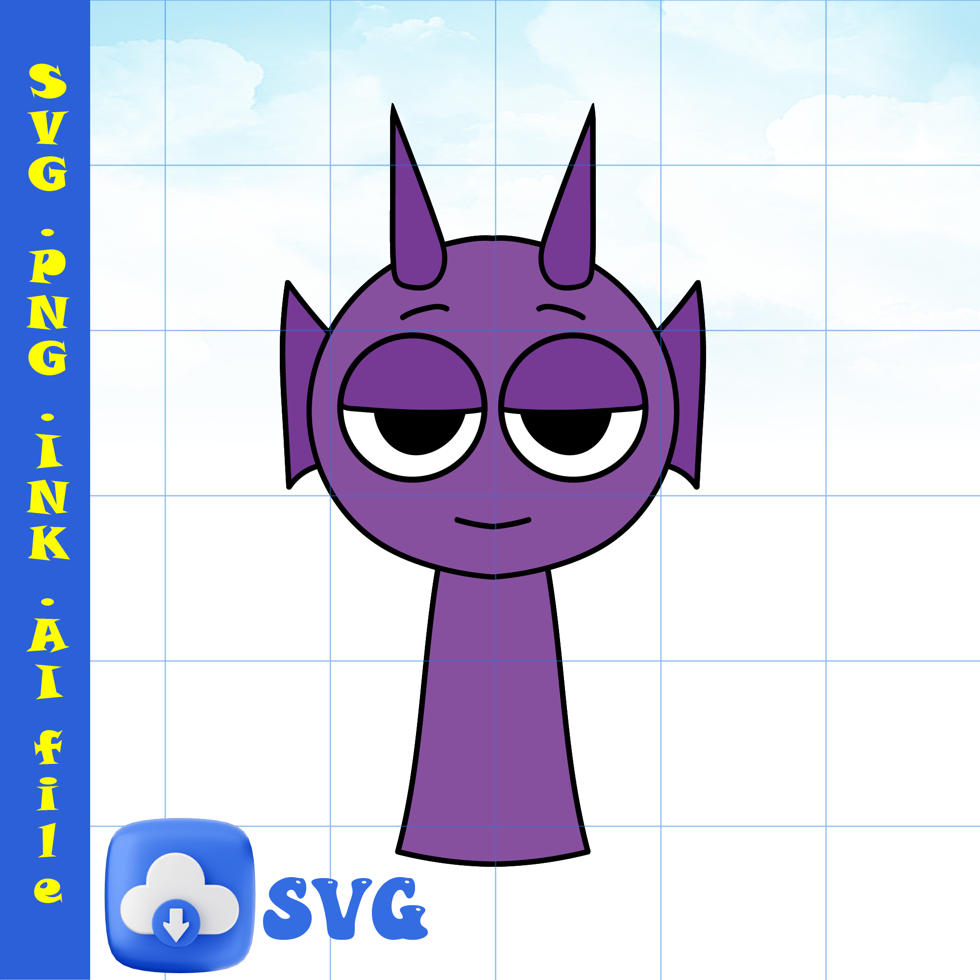 Sprunki Increedibox Purple SVG,Purple Png,Sprunki Increedibo | Inspire ...