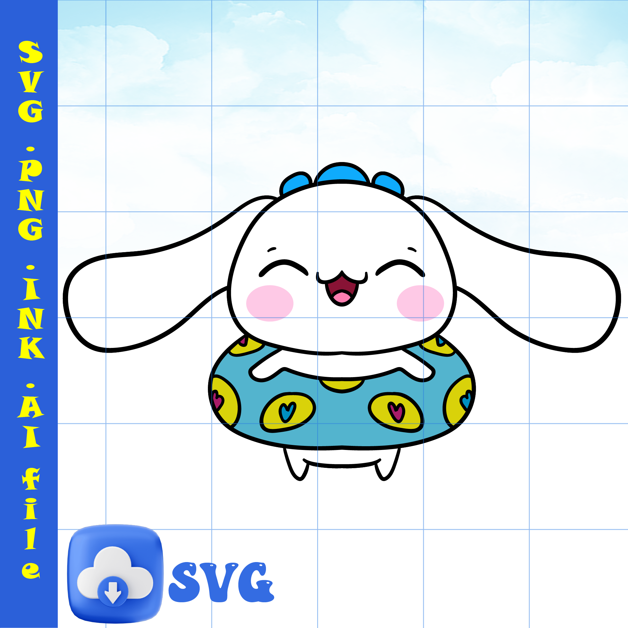 Editable Vector Cinnamoroll Summer Pool Fun Coloring Pages,E | Inspire ...
