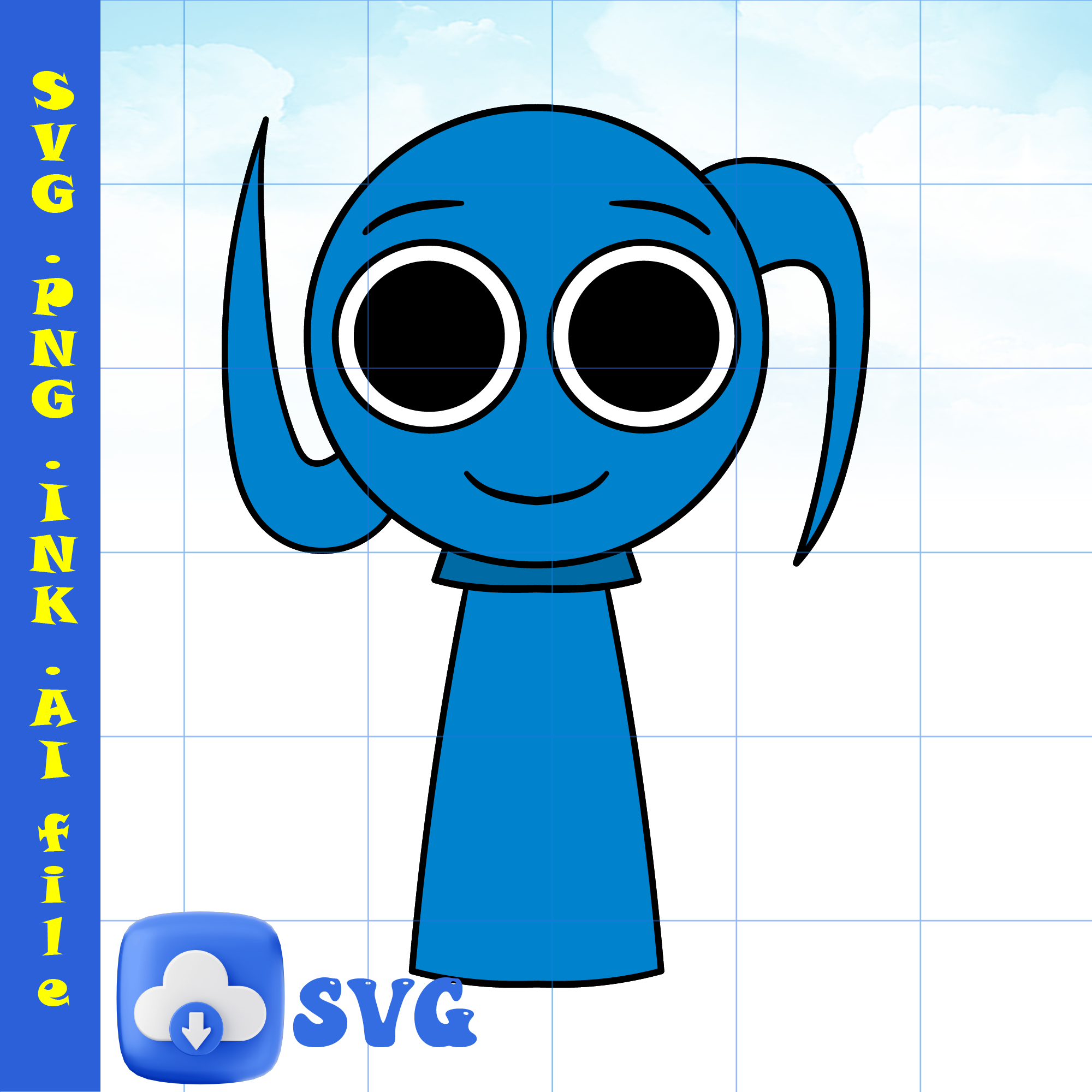 Editable Sprunki Aqua SVG,Png Vector Incredibox Sprunki Aqua | Inspire ...