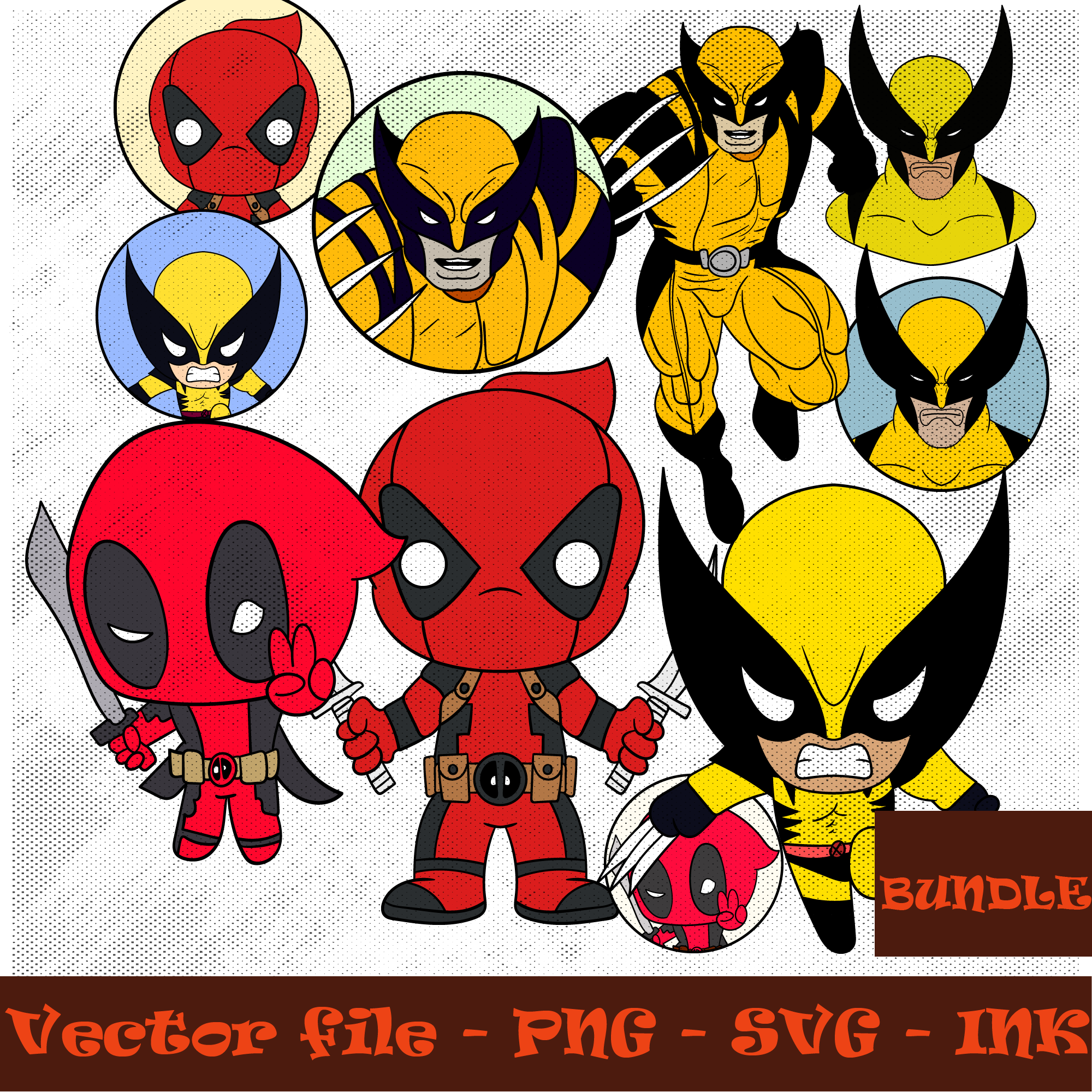 Pack Cut file Project Deadpool and wolverine SVG,Deadpool an | Inspire ...