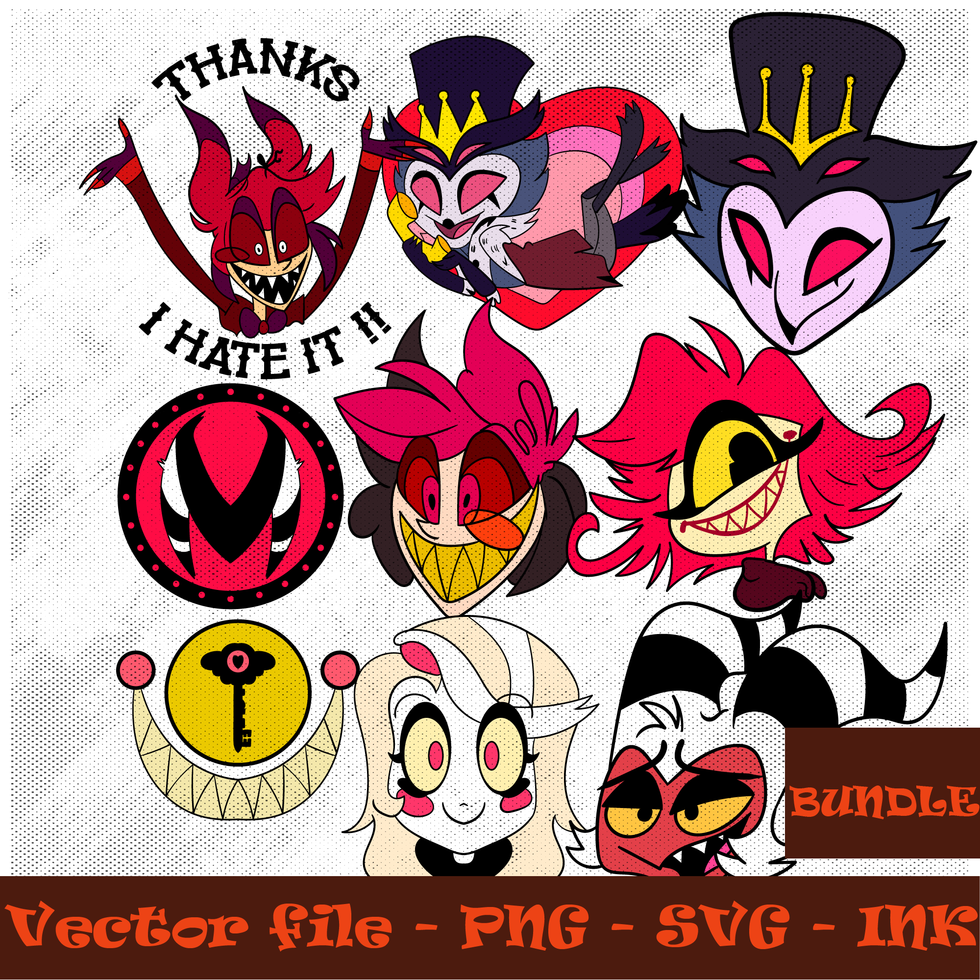 Stickers Blitzo Coloring pages png,Ink,Angel Dust, Blitzo,Lo | Inspire ...