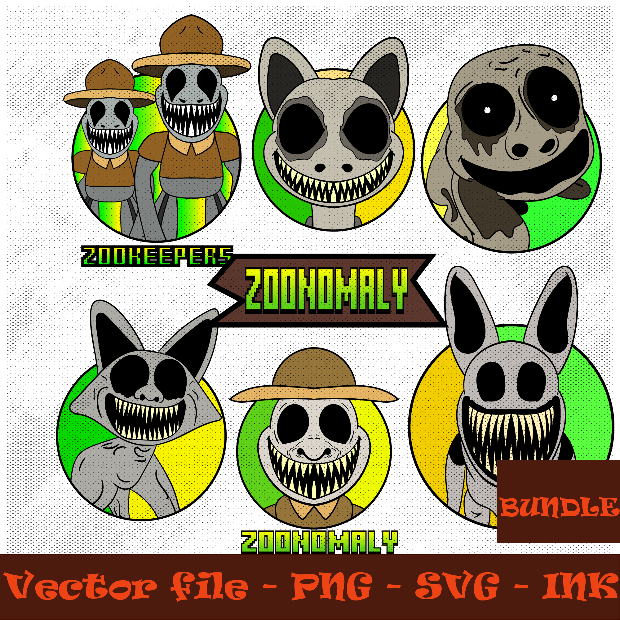 Zoonomaly SVG,PNG,Eyes Opened Rabbit Monster Sticker SVG,Fri | Inspire ...