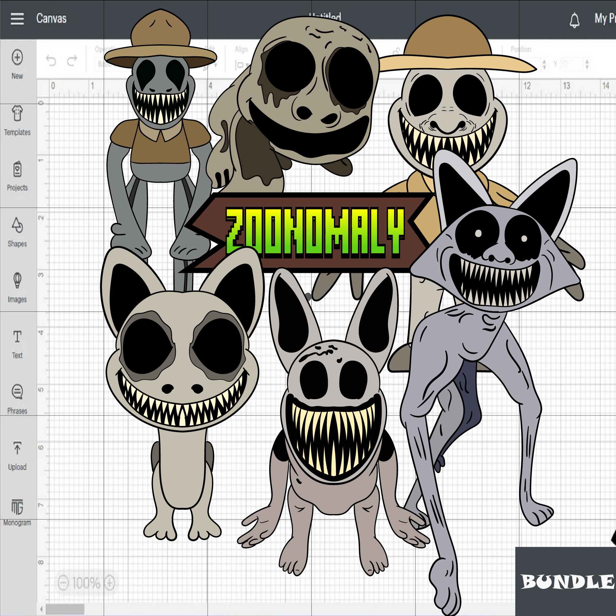 Zoonomaly SVG,PNG,Eyes Opened Rabbit Monster Sticker SVG,Fri | Inspire ...