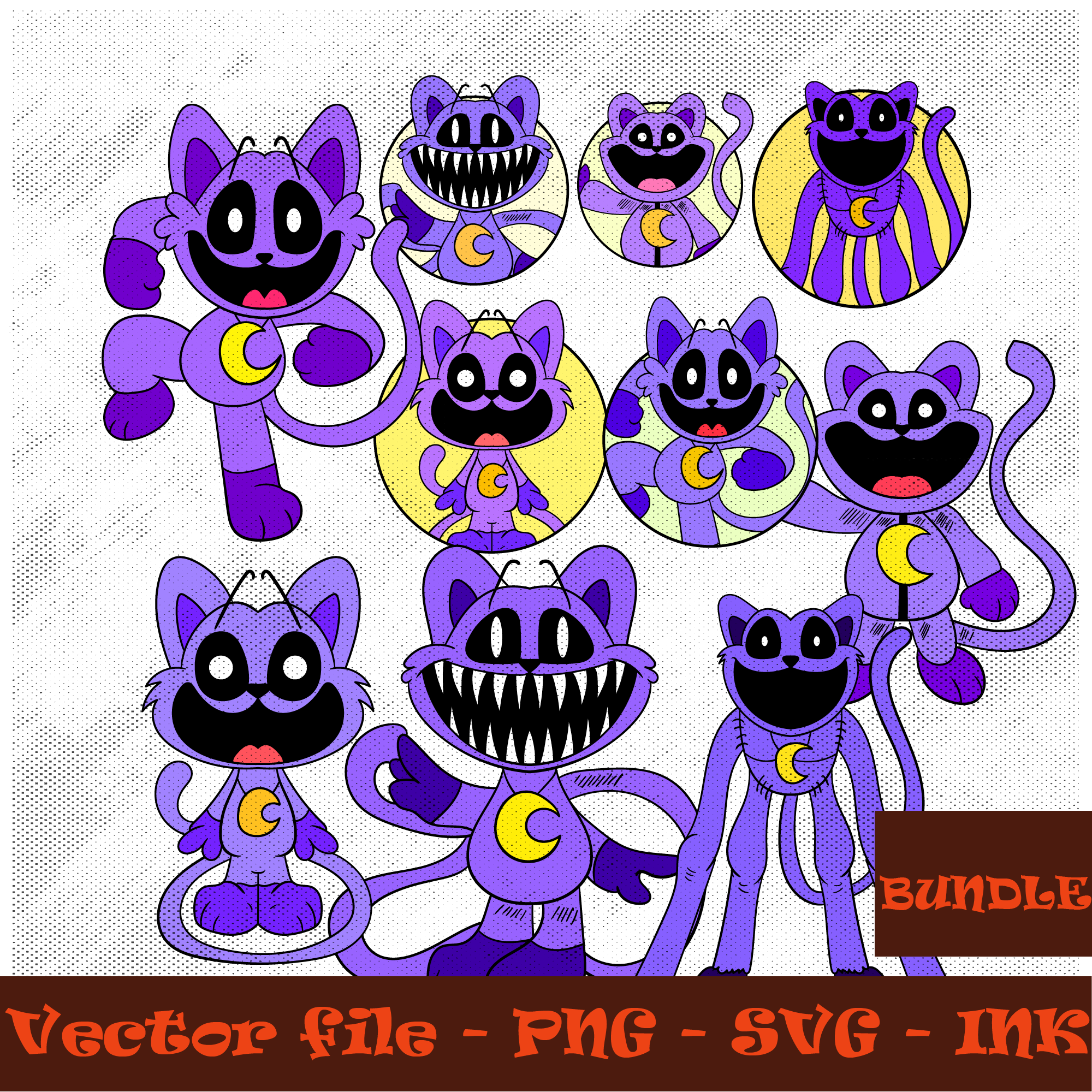 Bundle SVG,PNG,INK Humanized Bubba CatNap, Catnap Nightmare | Inspire ...