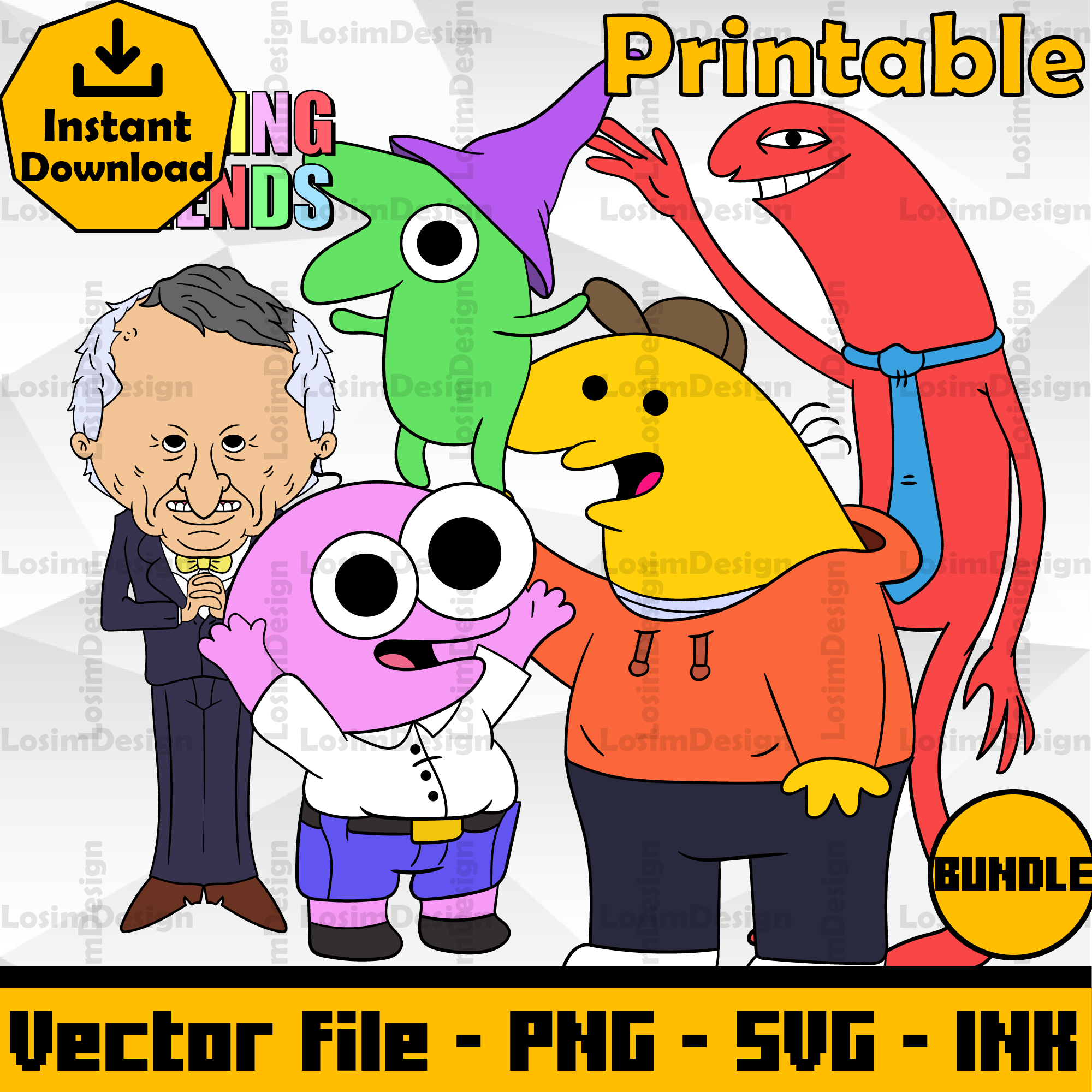 Bundle Smiling friends Allan Red,Charlie Dompler,Glep Simpso | Inspire ...