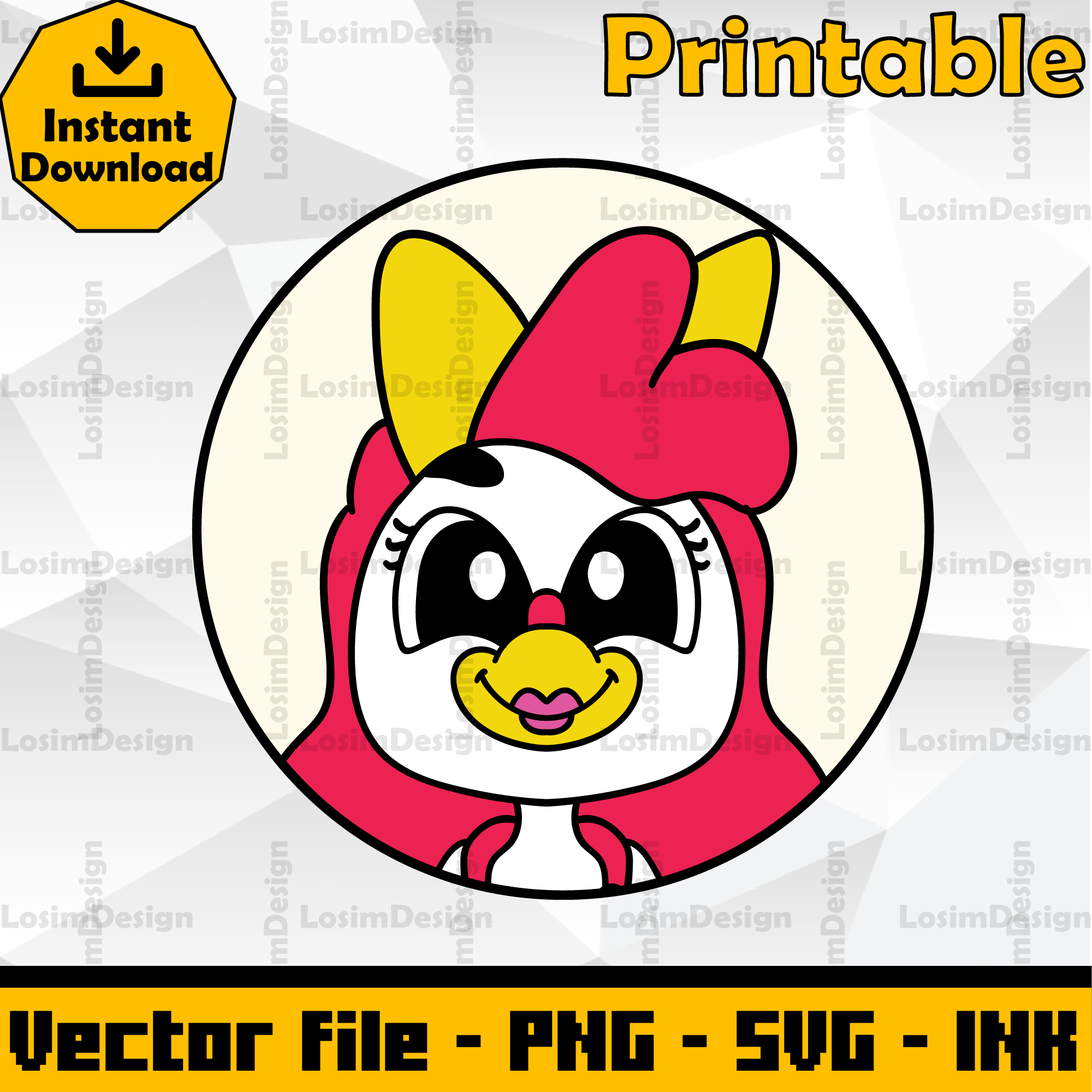 Editable Sticker Female Clucky PNG, Clucky from Clucky's Log | Inspire ...