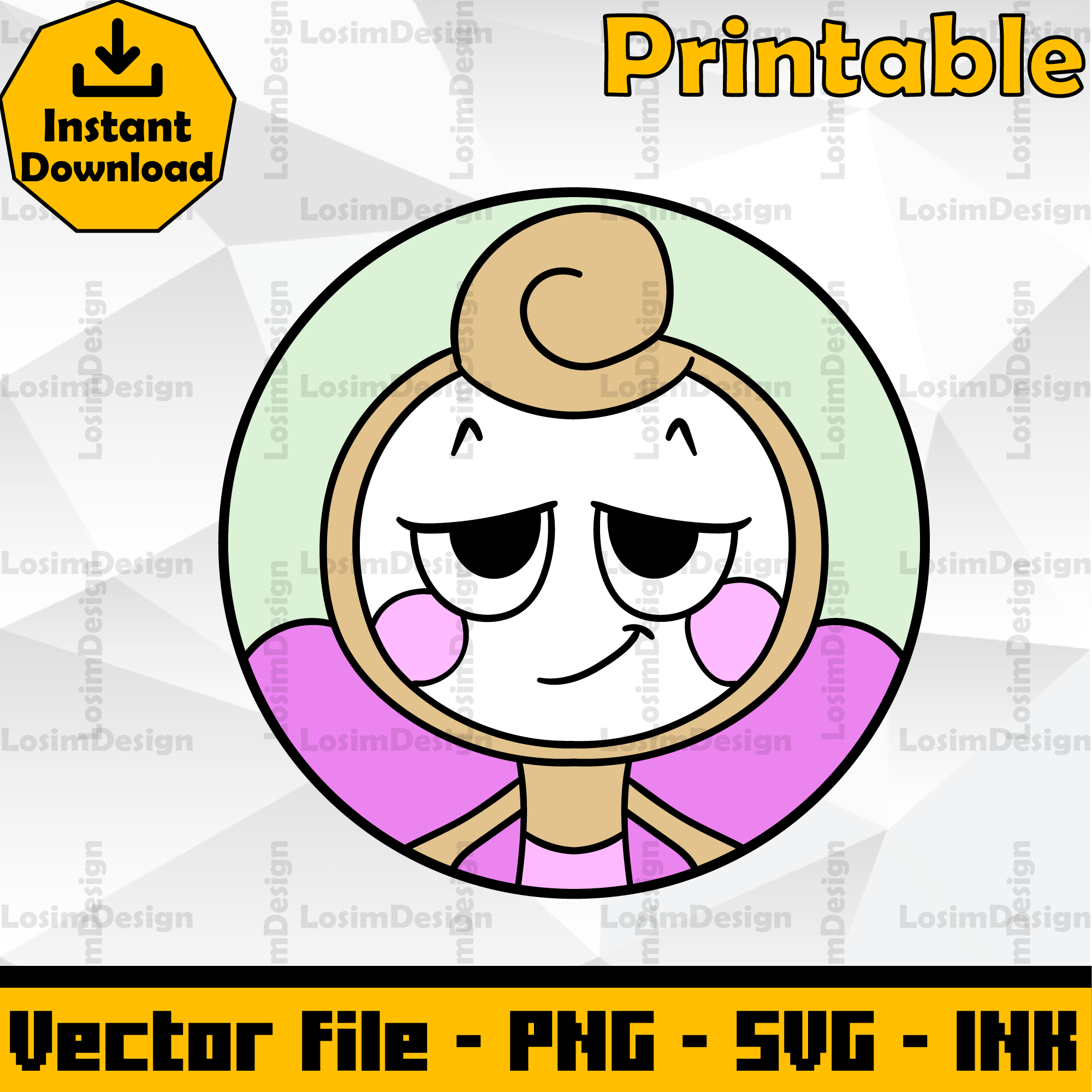 Editable Glisten Sticker Dandy world SVG Cut file, Coloring | Inspire ...