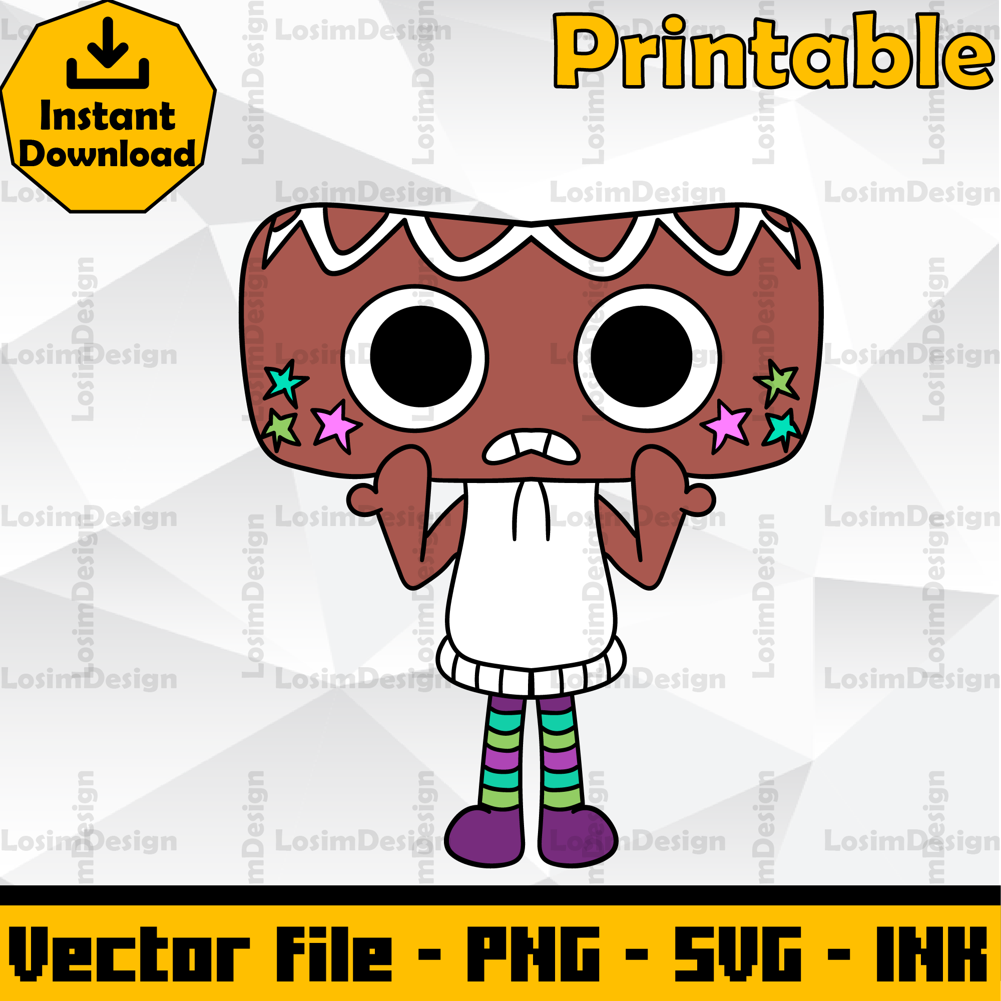 Editable Cosmo Dandy world SVG Cut file, Coloring Pages,SVG, | Inspire ...