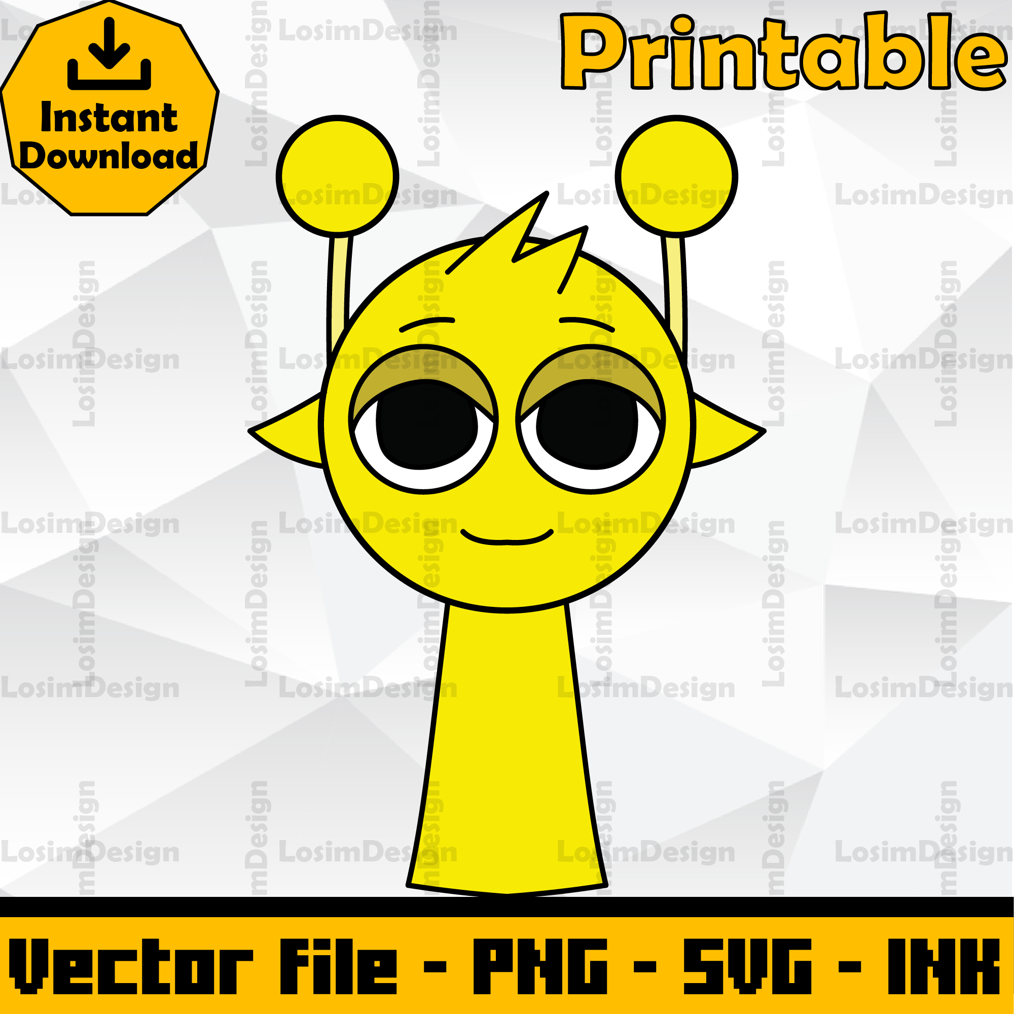 Sprunki Increedibox SVG Cut file,Simon Coloring Pages,Editab | Inspire ...