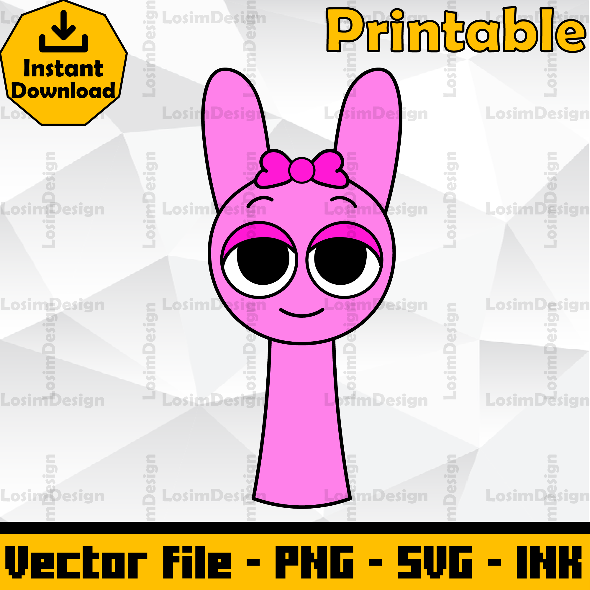 Sprunki Increedibox SVG Cut file, Pinki Coloring Pages,Edita | Inspire ...